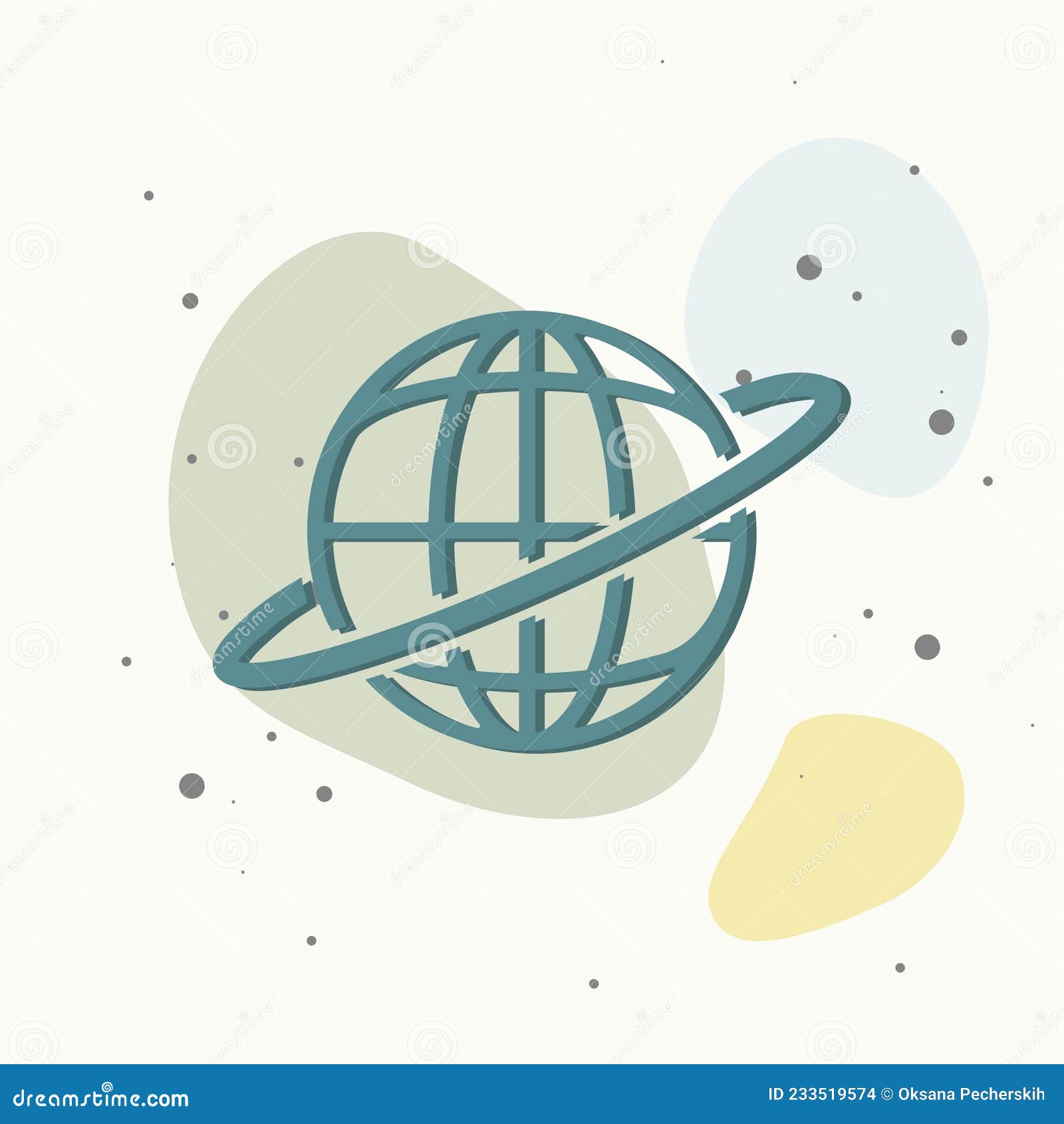 Vector Icon World News. Globe Icon on Multicolored Background Stock ...