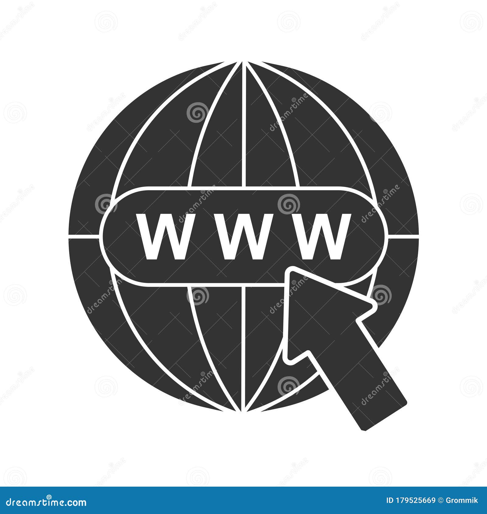 Vector Icon of the World Wide Web Connection Sign. Template for the ...