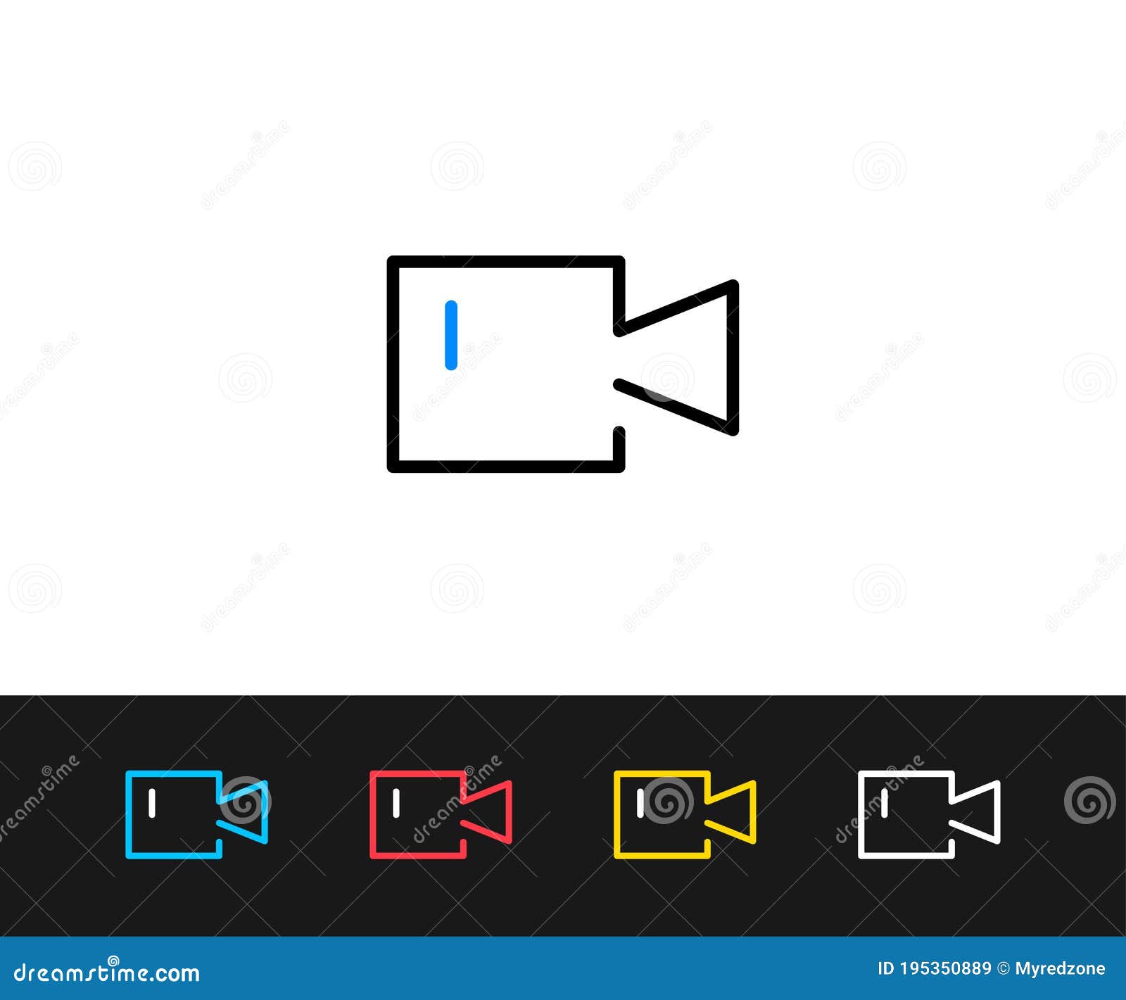 Vector Movie Camera Icon. Video Production, Camcorder, Filmmaking ...