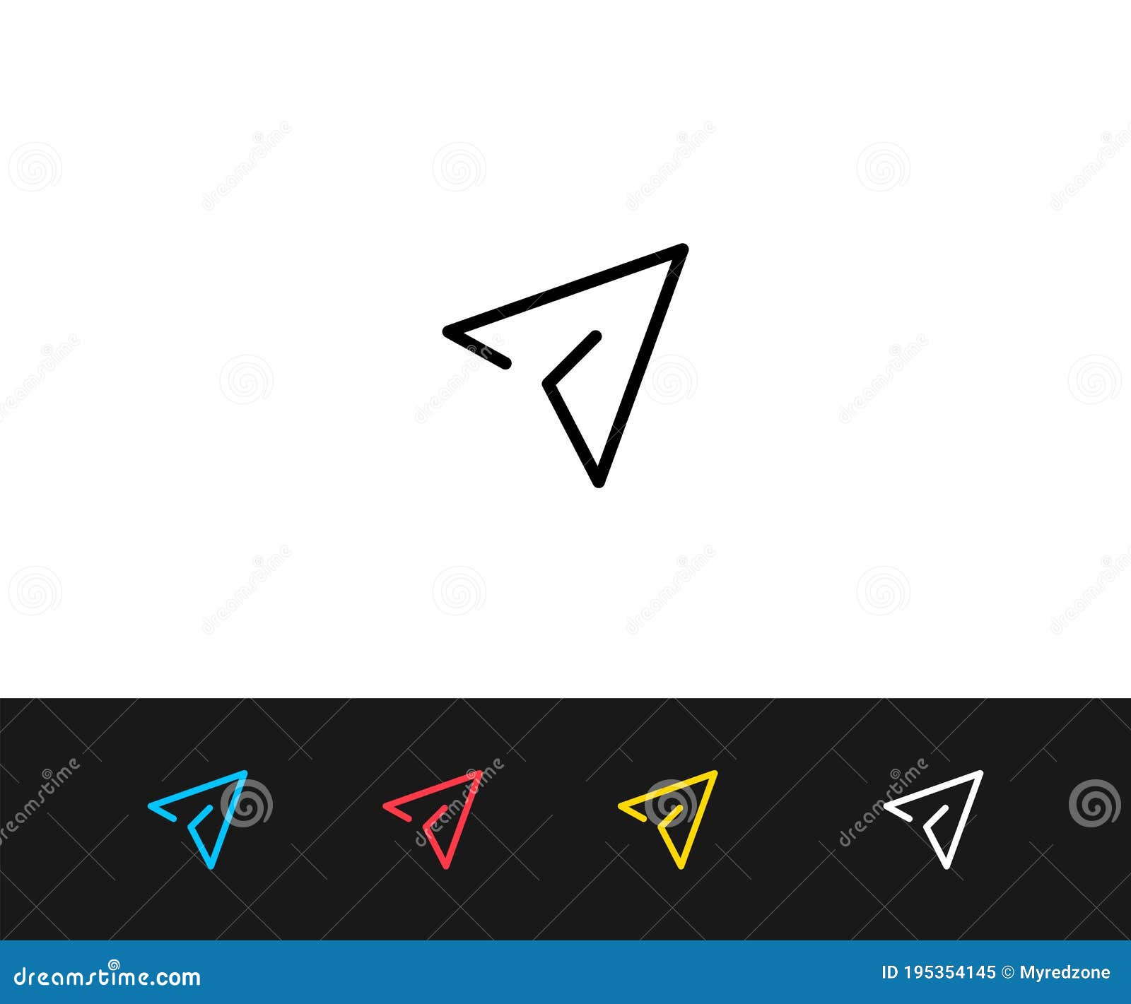 Cursor, Plane Icon. Premium Quality Graphic Design. Editable Stroke ...