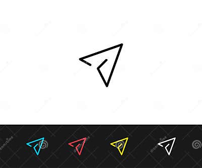 Cursor, Plane Icon. Premium Quality Graphic Design. Editable Stroke ...