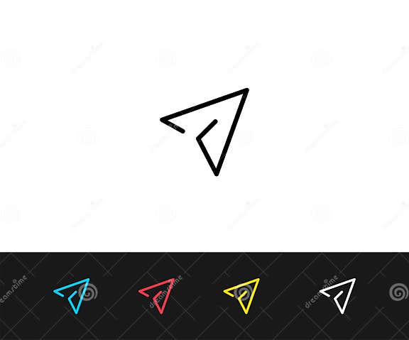 Cursor, Plane Icon. Premium Quality Graphic Design. Editable Stroke ...