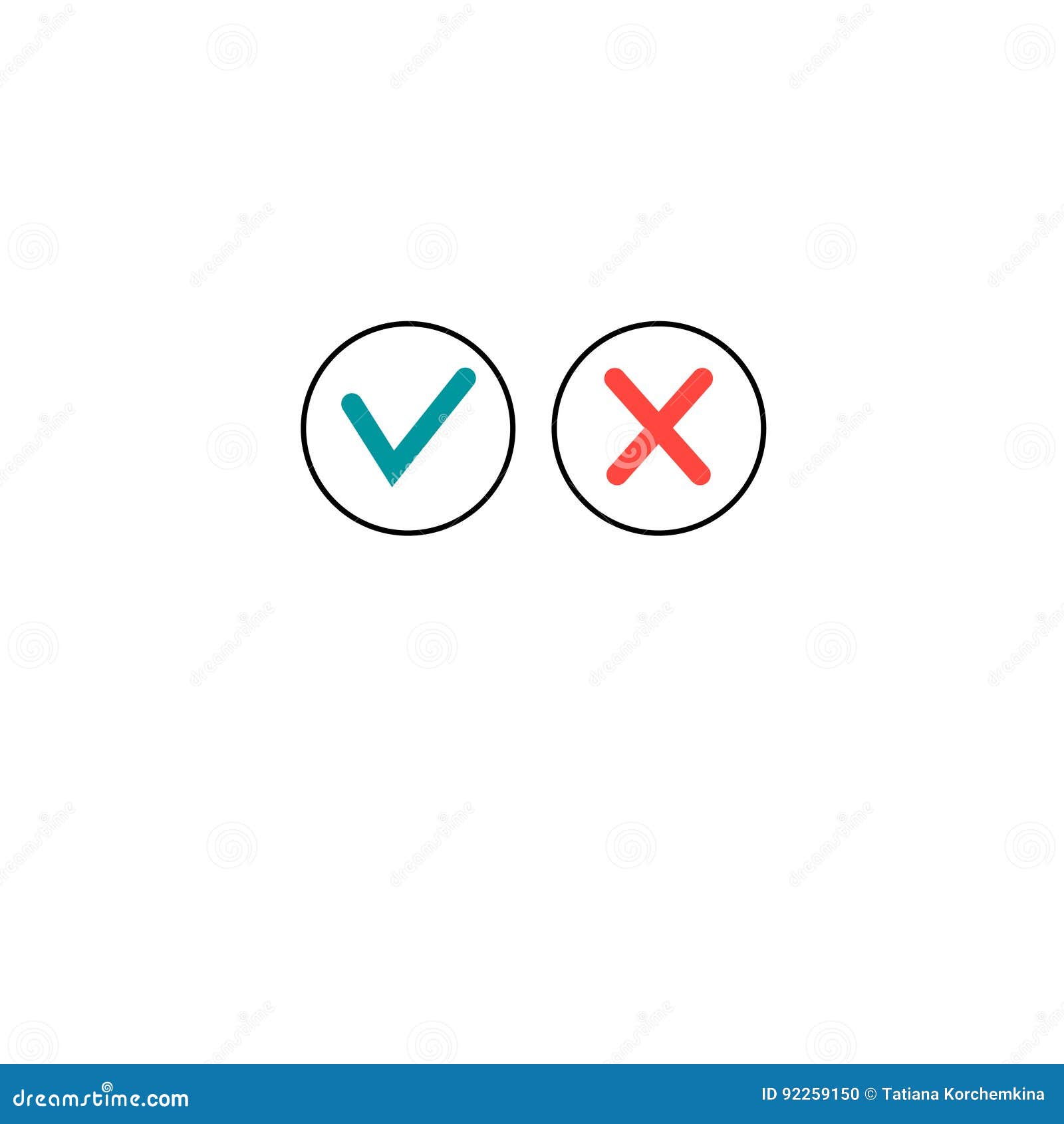 Vector Icons are Allowed and Forbidden Stock Vector - Illustration of ...