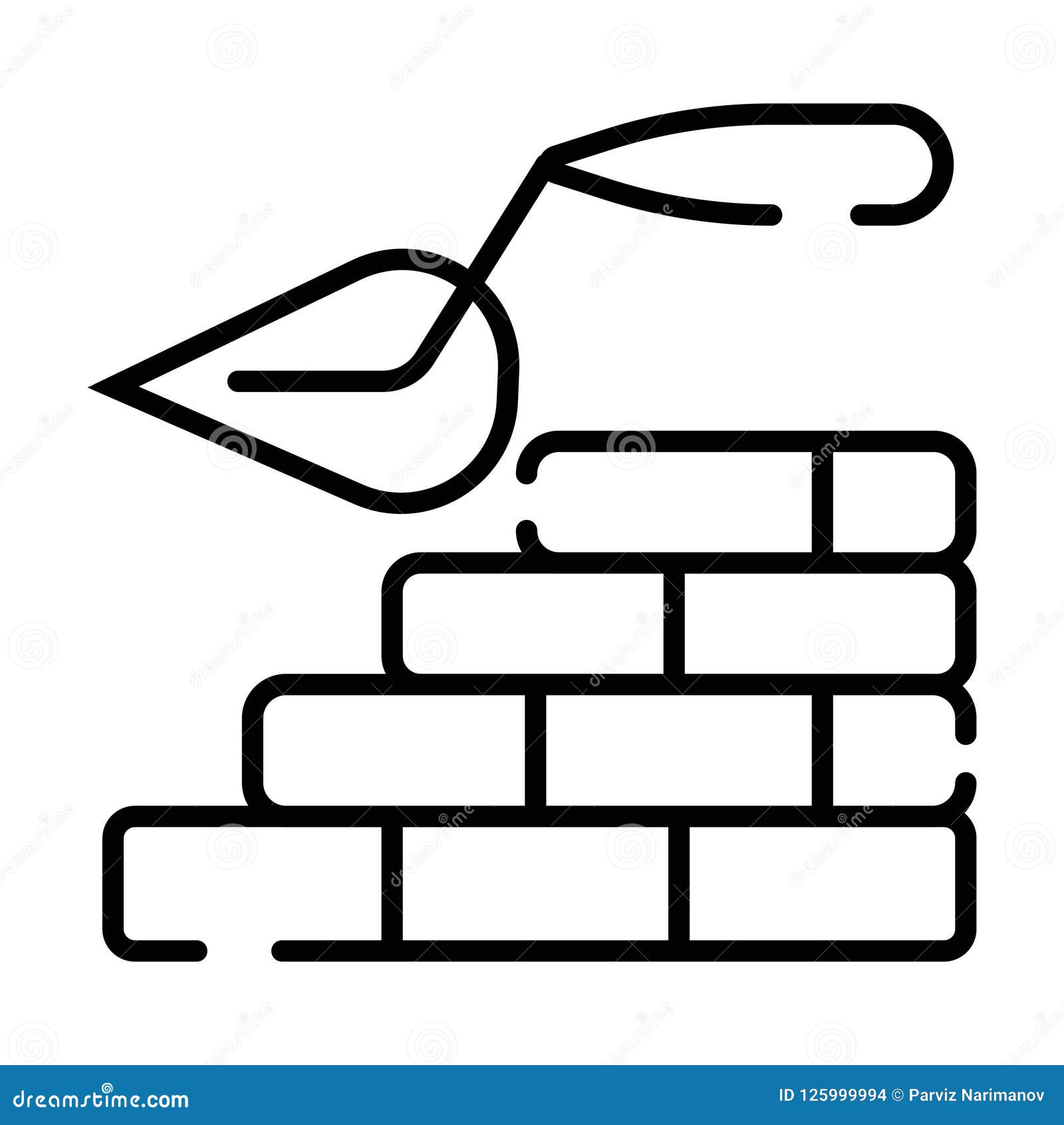 Vector Icons Brickwork and Building Trowel Stock Vector - Illustration ... Vector Icons Brickwork and Building Trowel Stock Vector - Illustration ...