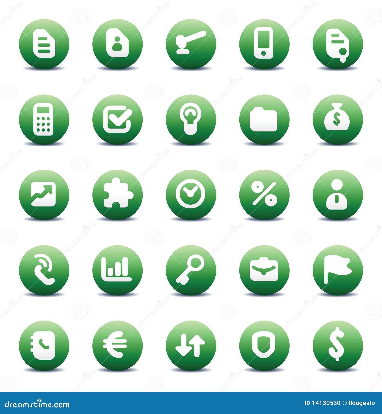 Vector Icons for Business Metaphors Stock Vector - Illustration of ...