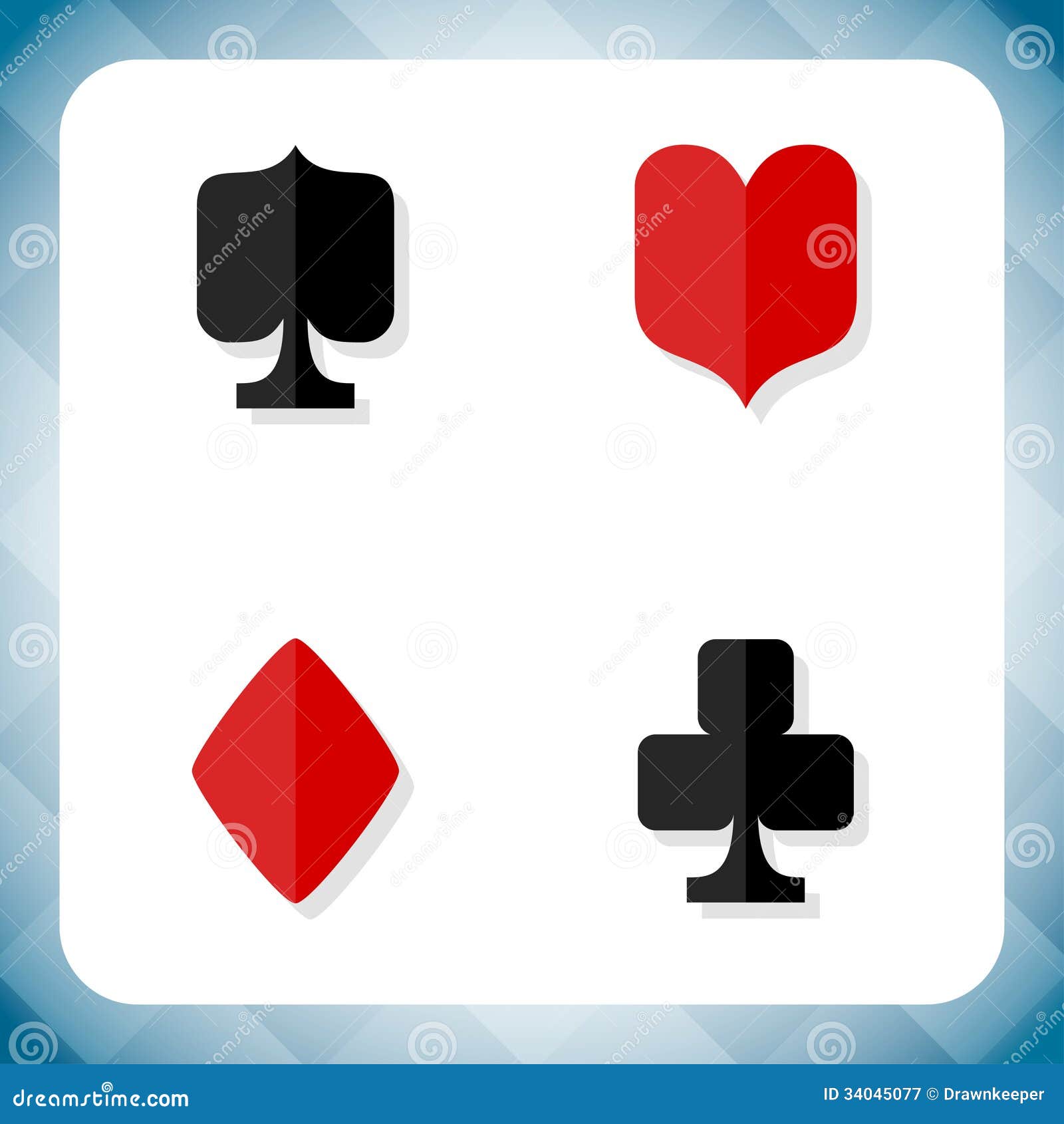 Vector Icons with Card Suits Stock Vector - Illustration of card ...