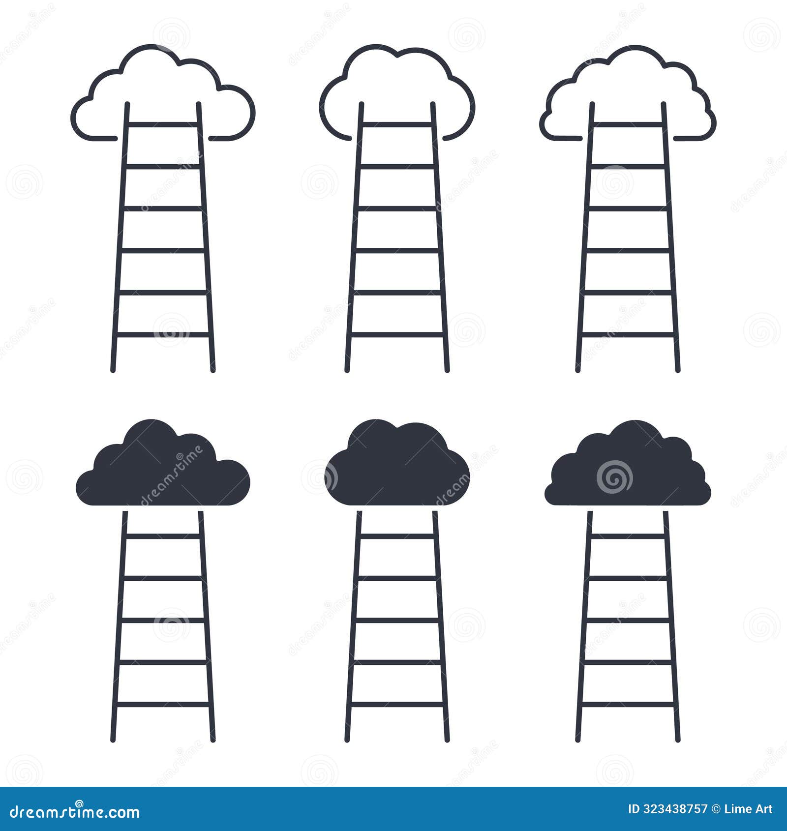 Vector Icons, Cloud With Stairs. Editable Stroke. Cloud Computing ... Vector Icons, Cloud With Stairs. Editable Stroke. Cloud Computing ...