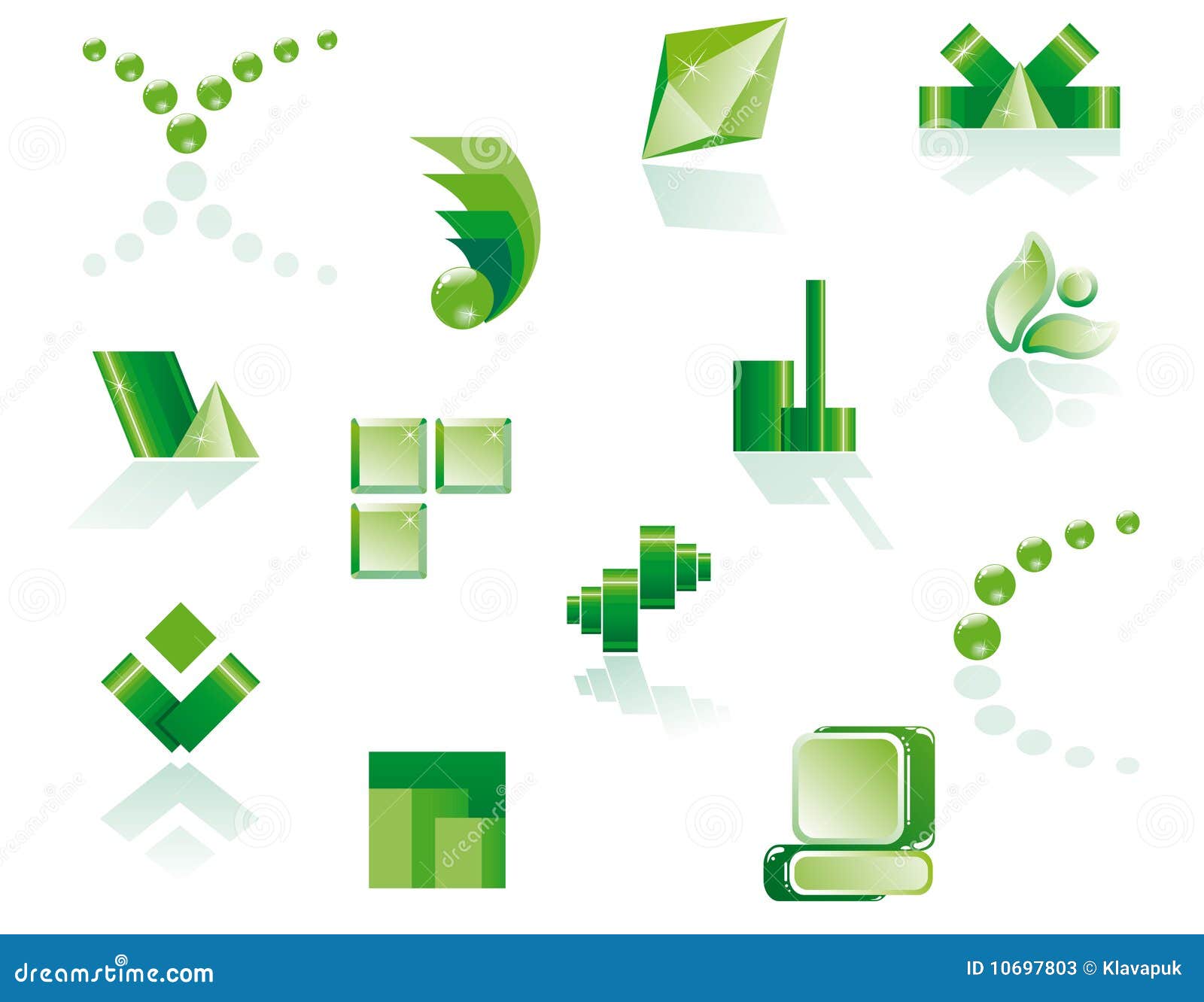 Vector Icons & Design Elements Stock Vector - Illustration of green ...