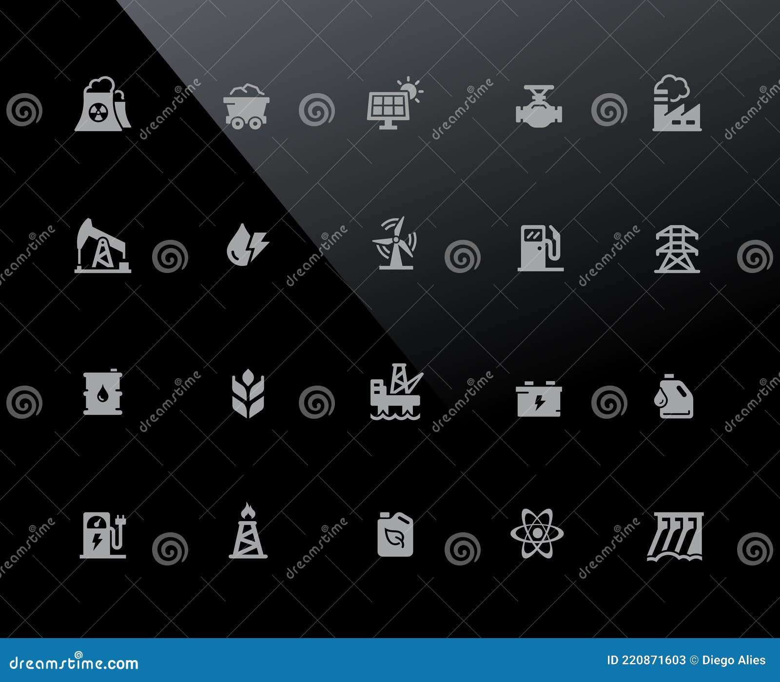 Energy Icons // 32 Pixels Vector Illustration | CartoonDealer.com ...