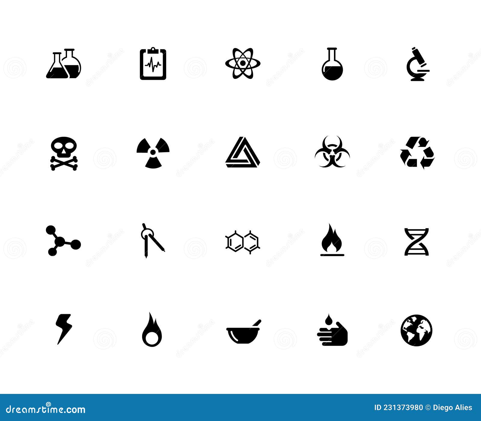 Science Icons // 32 Pixels Icons White Series Stock Vector ...