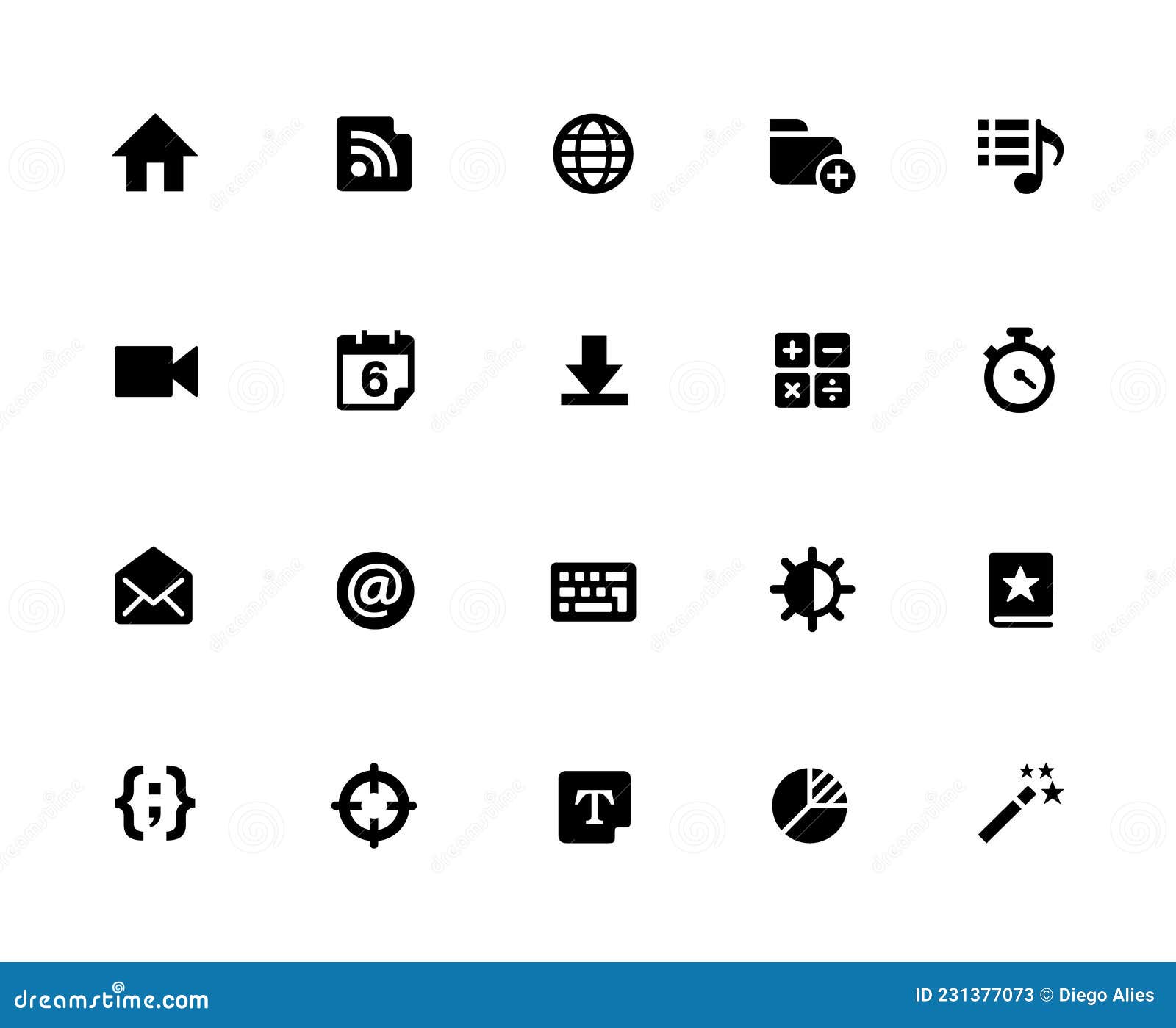 Web & Mobile Icons - 4 // 32 Pixels Icons White Series Stock Vector ...