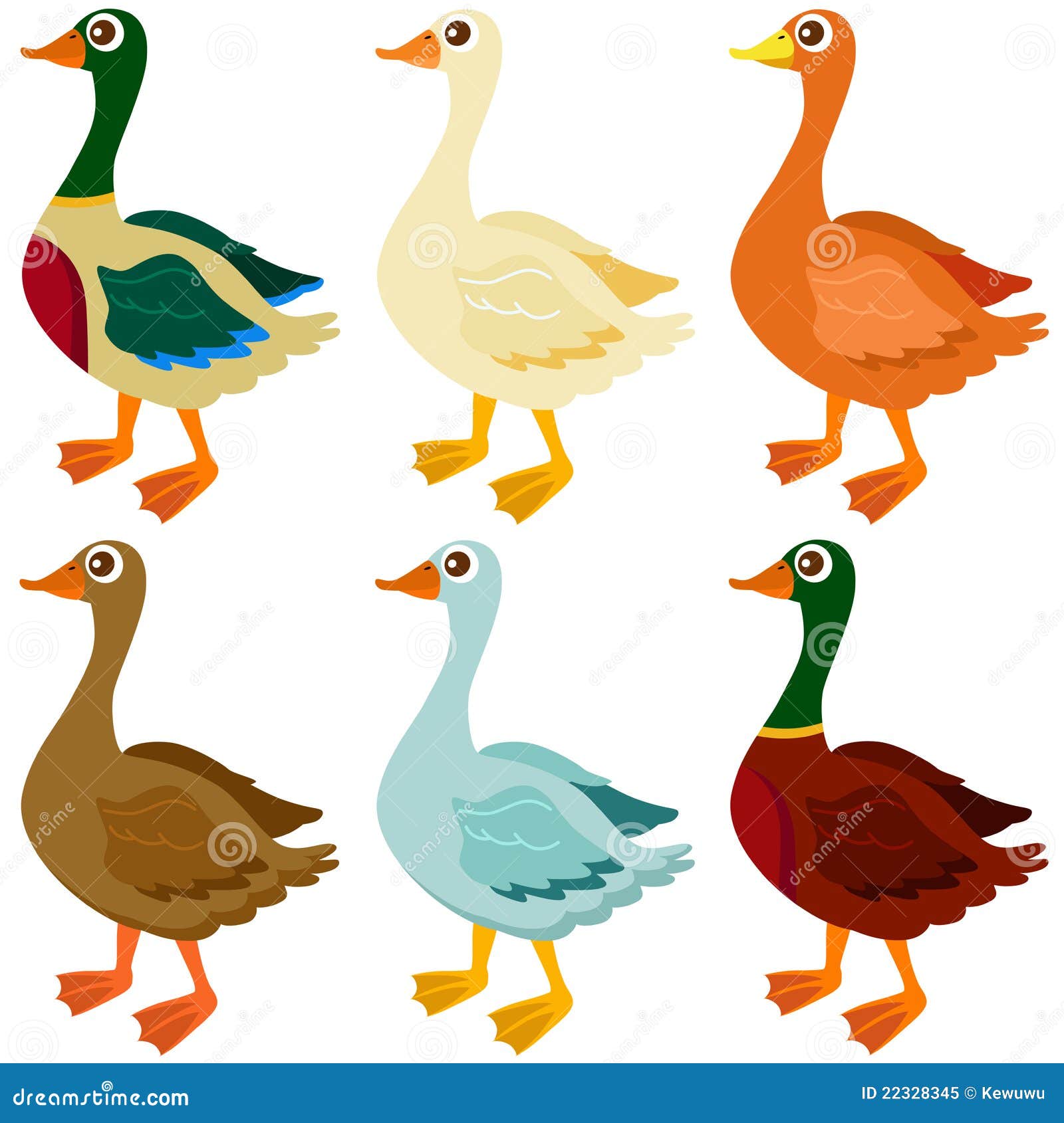 Vector Icons : Ducks, Goose, Geese Stock Vector - Illustration of ...