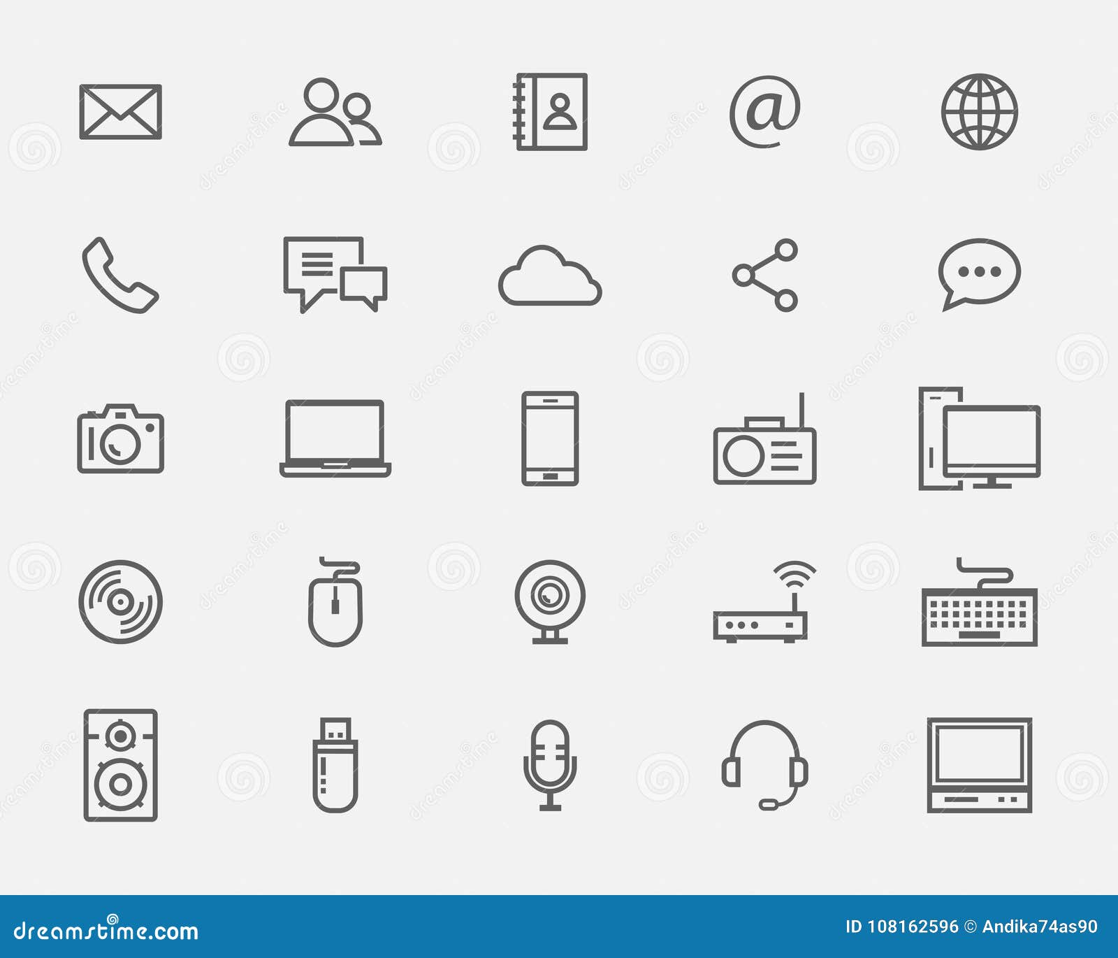 Web icons collections stock vector. Illustration of document - 108162596