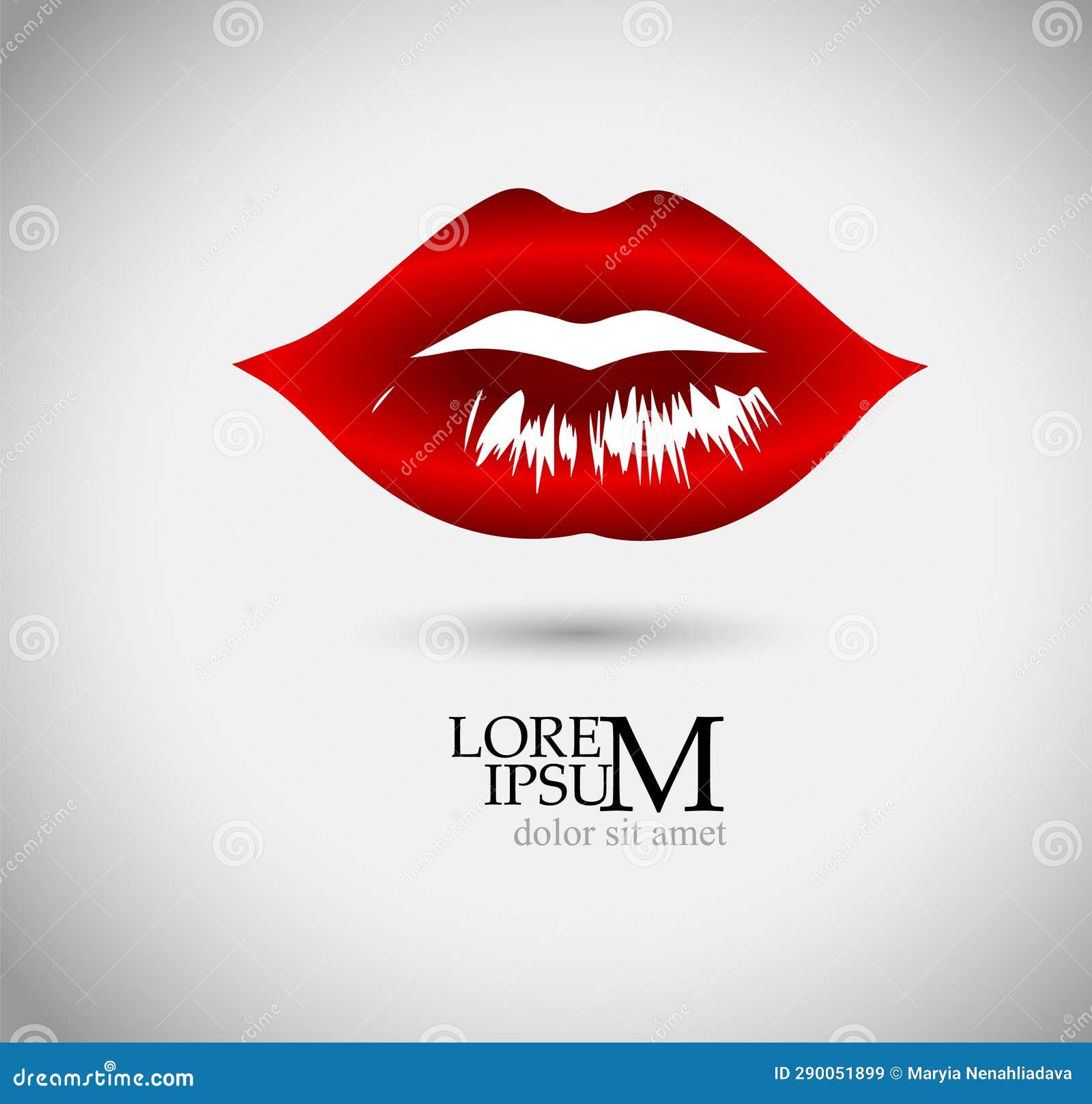 Logo Red Lips. Vector Illustration Stock Vector - Illustration of ...