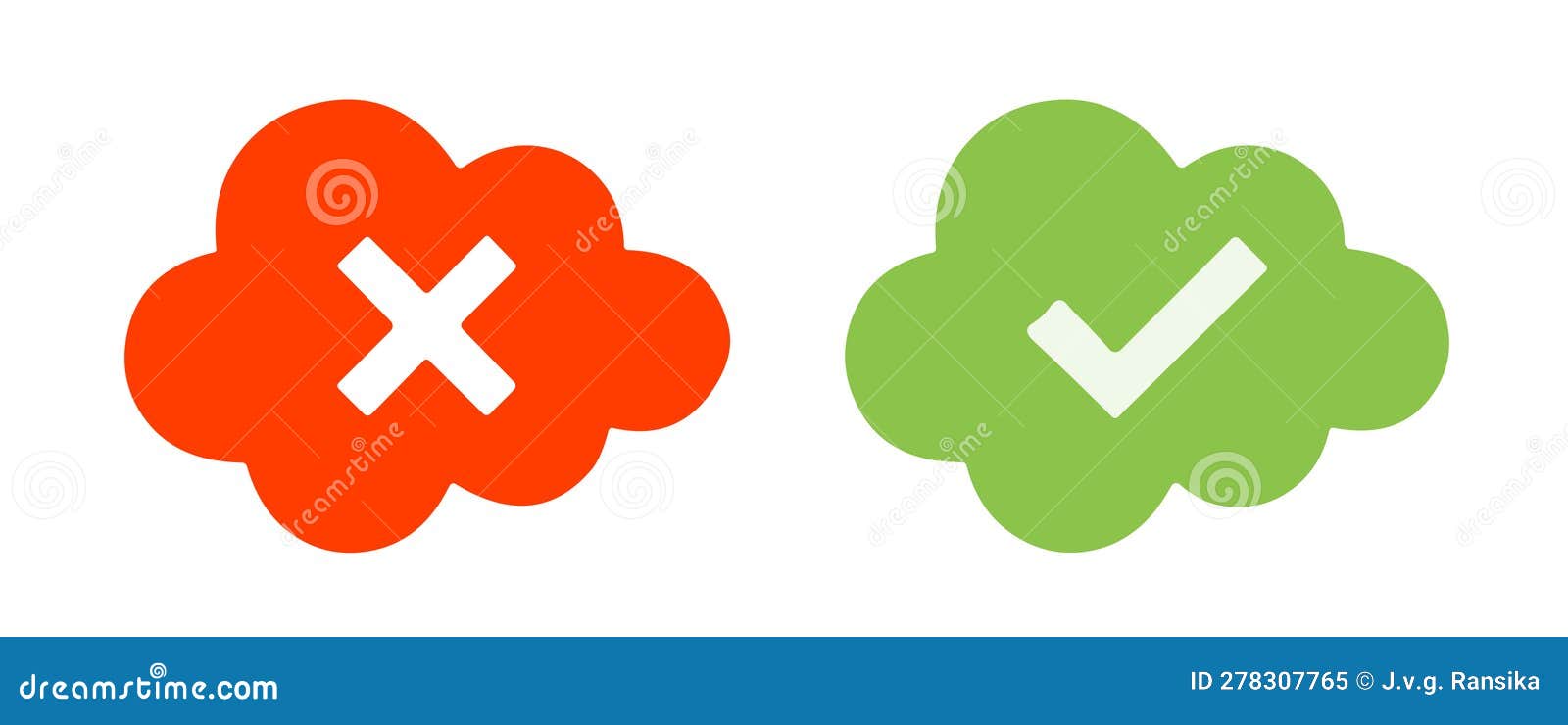 Vector Icons for Internet Web Connect and Disconnect. Red and Green ...