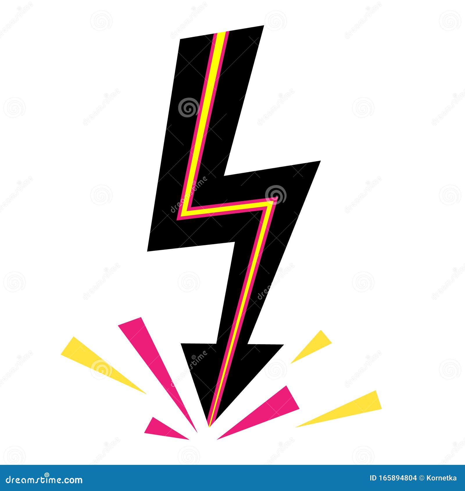 Vector Icons Lightning Bolt. Thunder Sign with Lightning Stock Vector ...