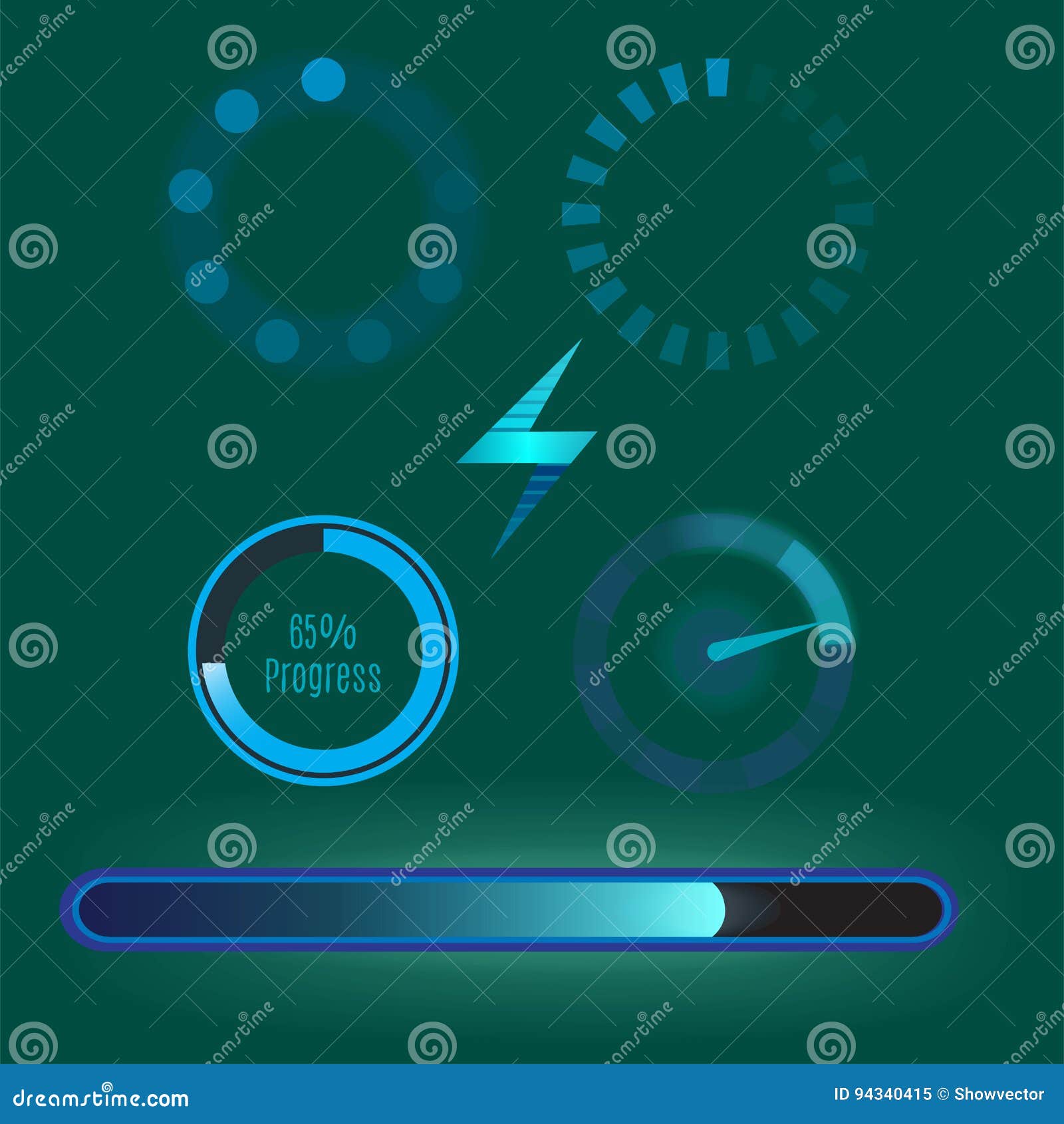 Vector Icons for Mobile Applications Design Web Internet Loading ...