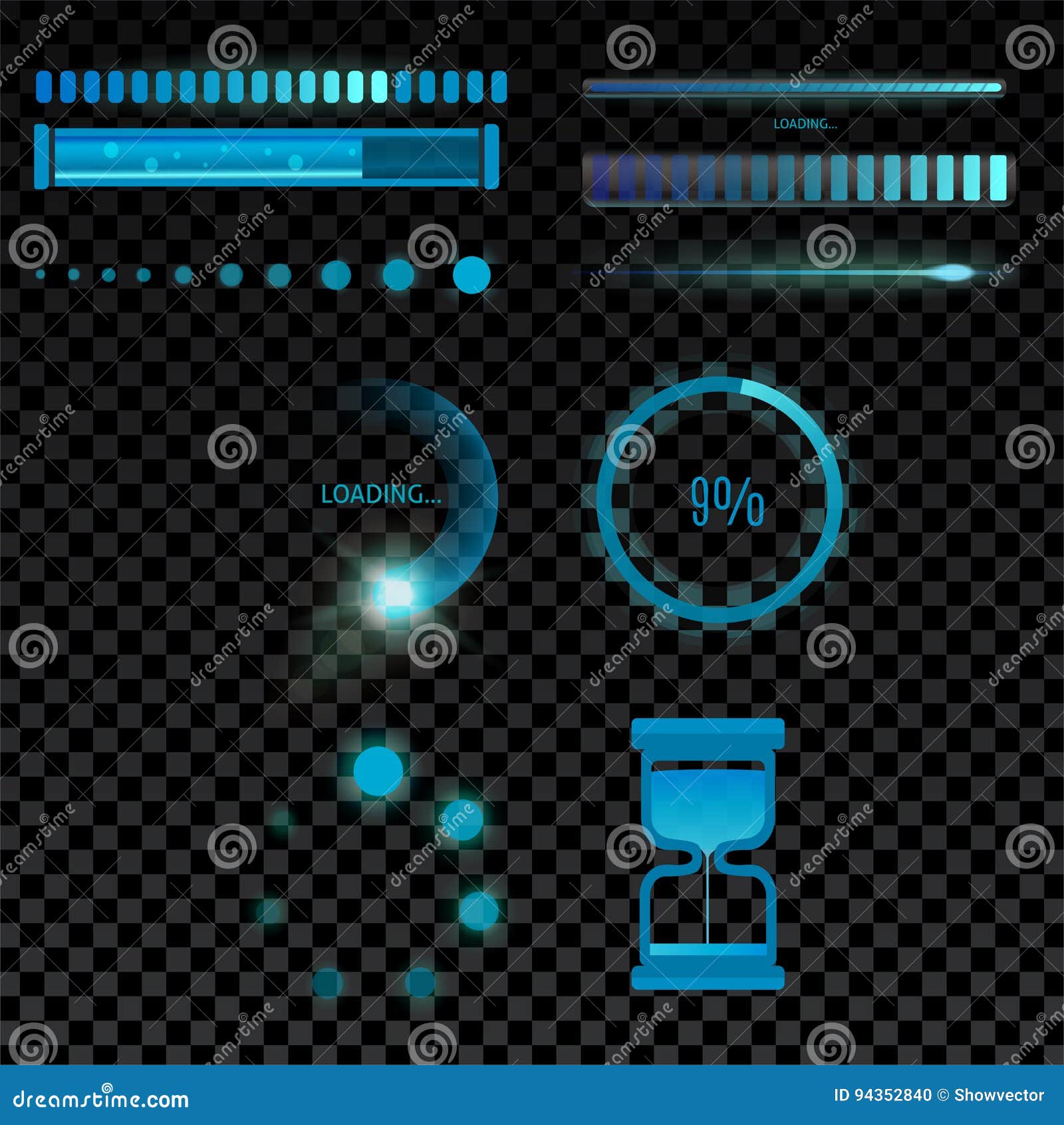Vector Icons for Mobile Applications Design Web Internet Loading ...