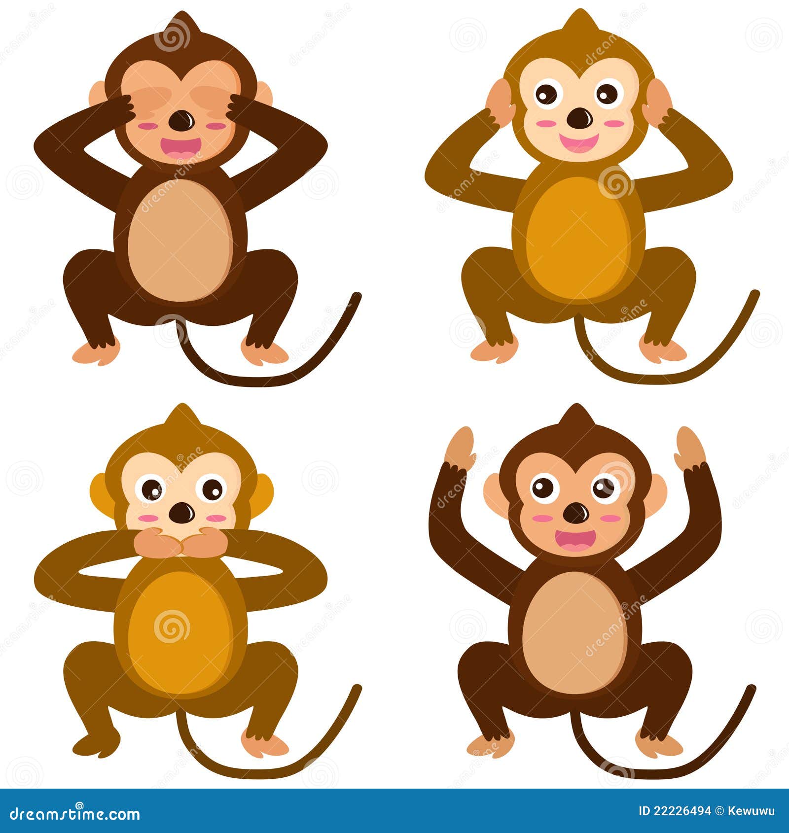 Vector Icons : Monkey - See Hear Speak No Evil Stock Vector ...