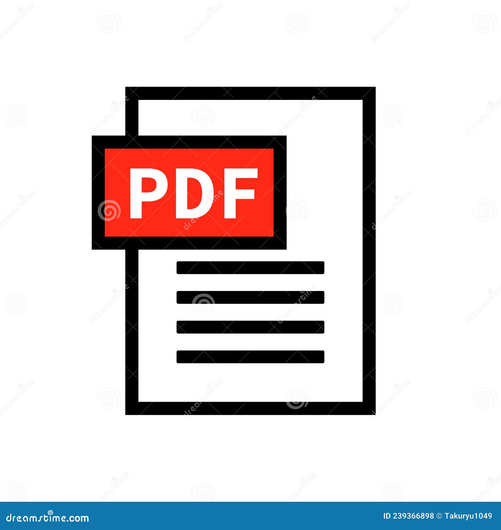 Vector Icons for PDF Files. Ideal for Displaying in Electronic ...