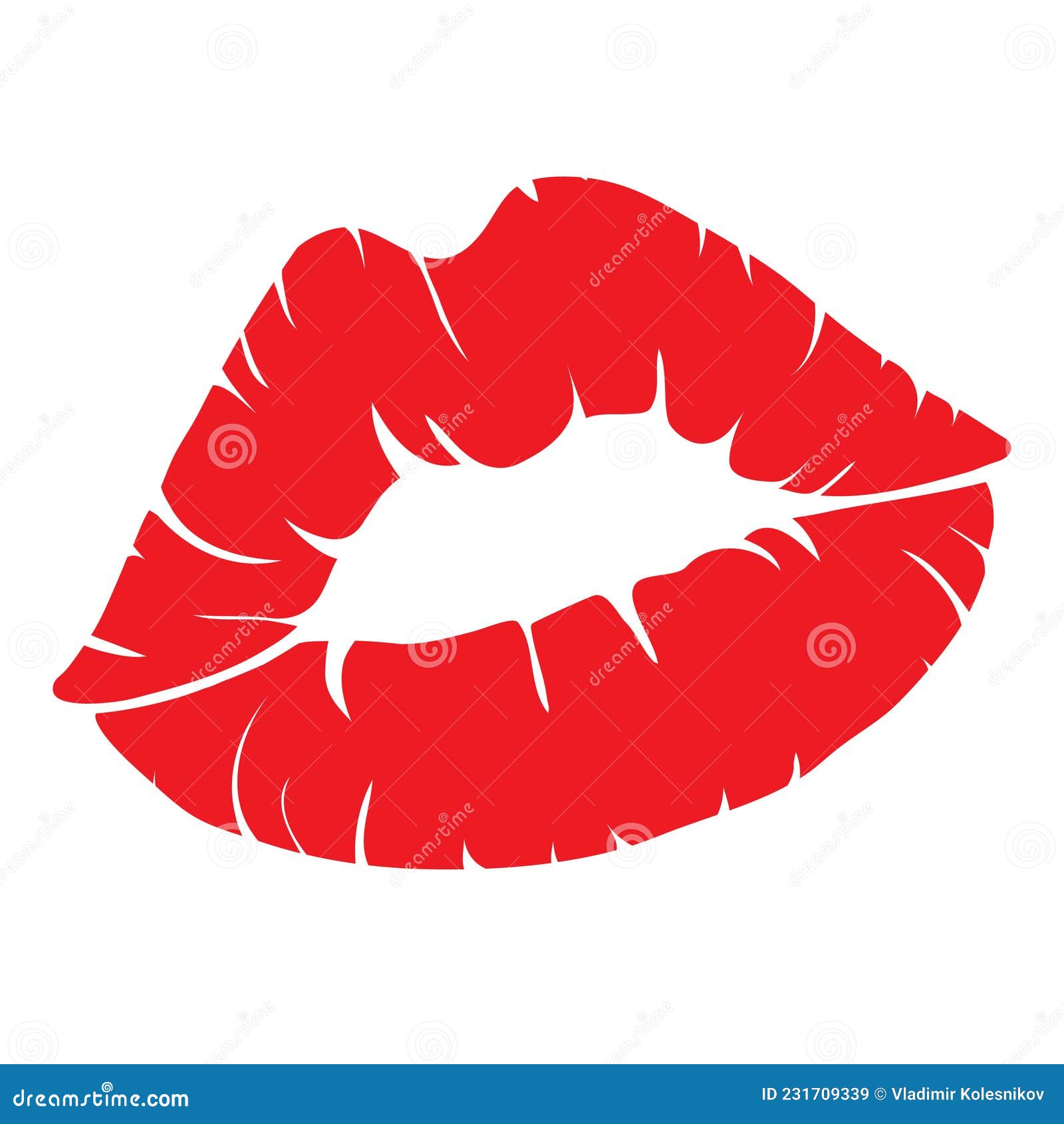 Vector Icons For Printing Women S Lips Illustration Of A Kiss With Red