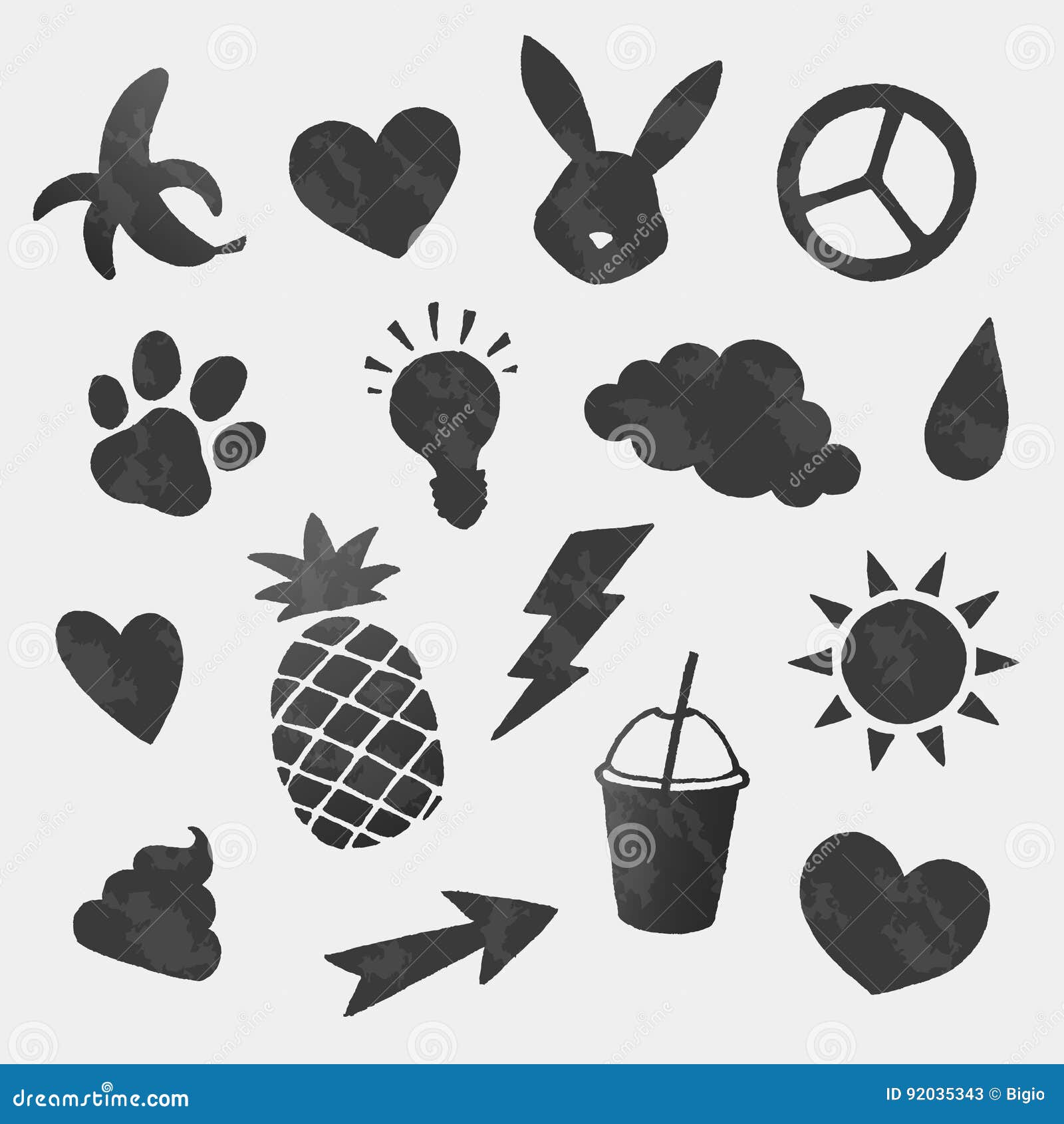 Vector icons shapes set stock vector. Illustration of logotype - 92035343