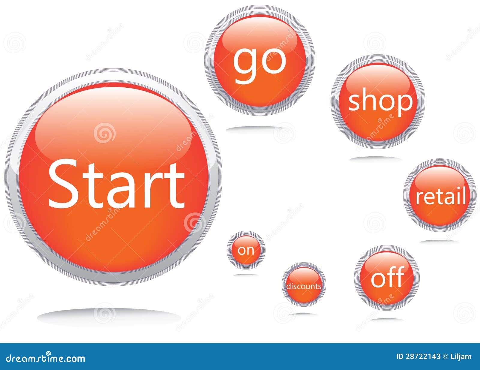 Vector icons.Start go shop stock vector. Illustration of metallic ...