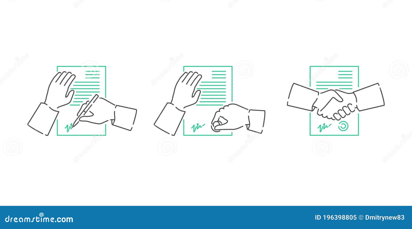 Steps of Contract Conclusion Process Stock Vector - Illustration of ...