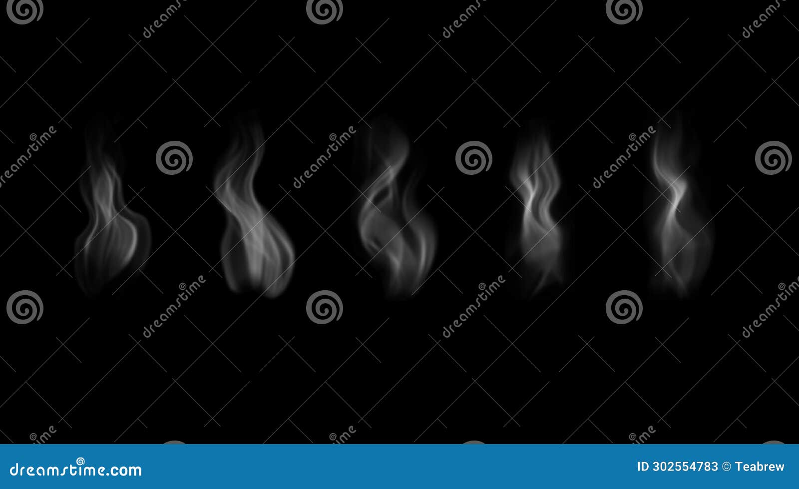 Set of Realistic Stream from Burning Objects Stock Vector ...