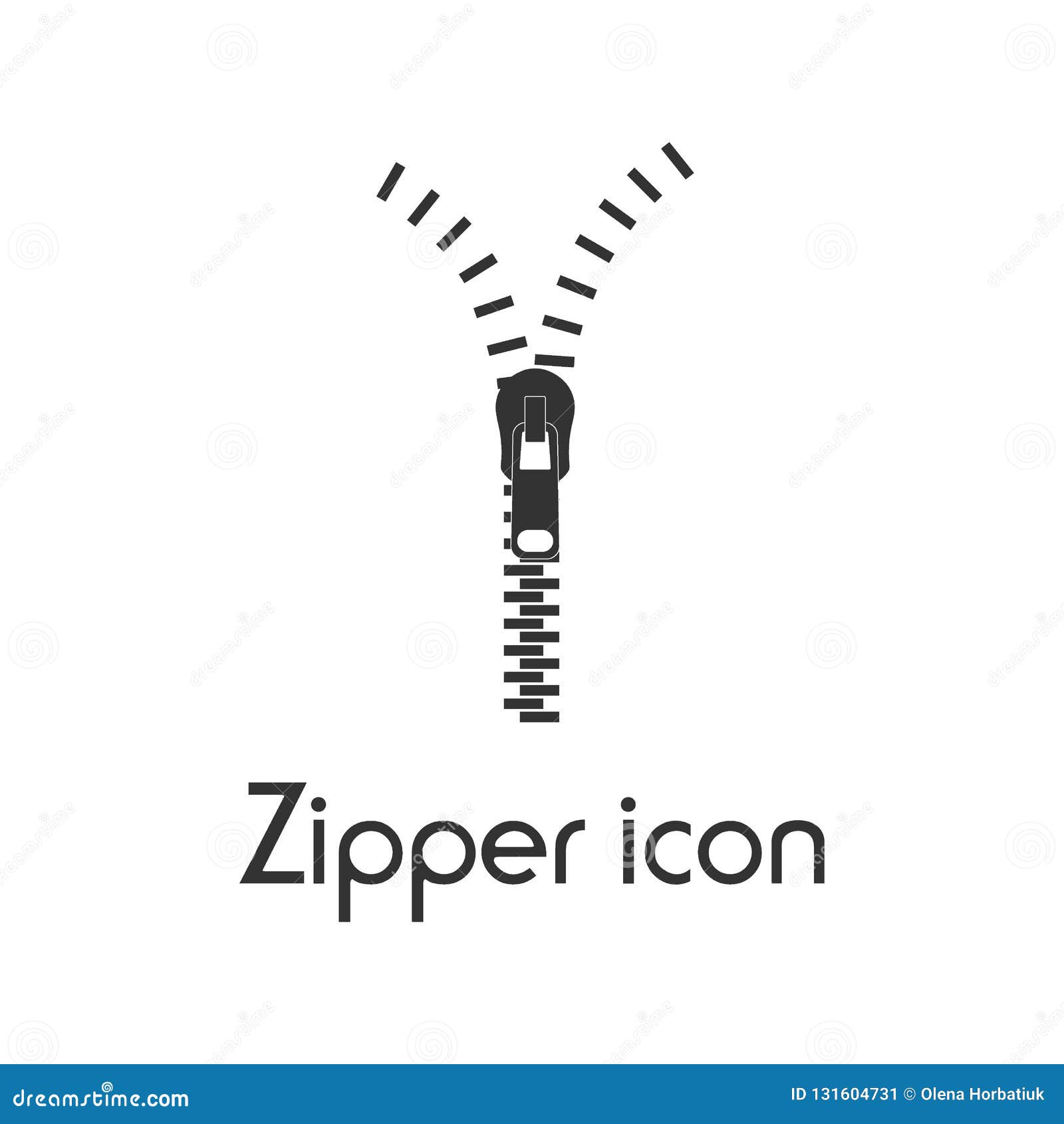 Vector Icons Zipper. Web Icon Stock Vector - Illustration of lock ...
