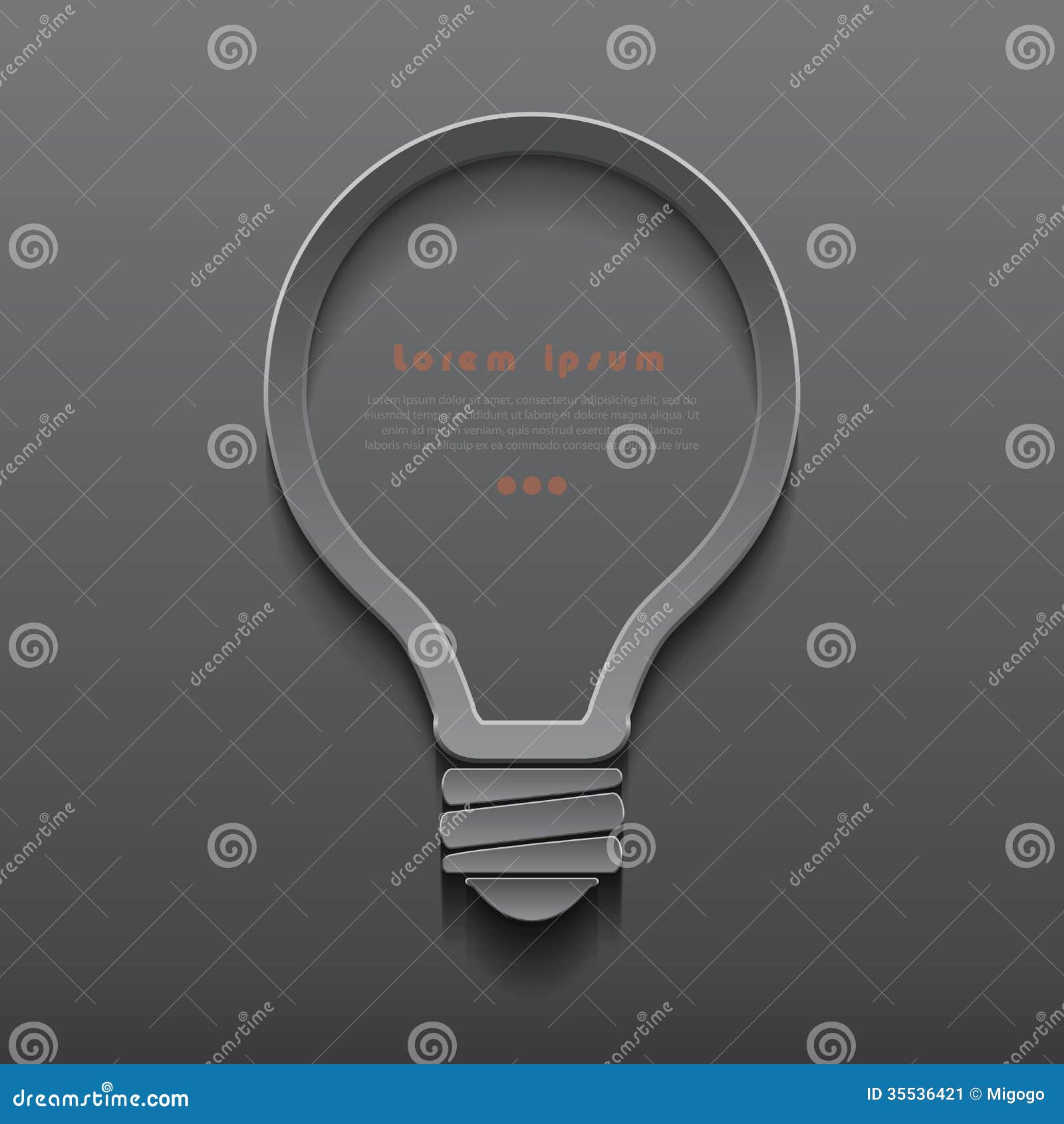Vector Idea Light Bulb Icon Banner Template Stock Vector - Illustration ...
