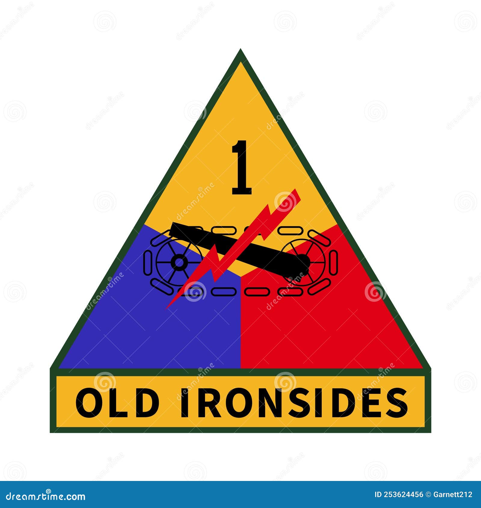 Vector Identification Badge of the Combat Service of the 1st Armored ...