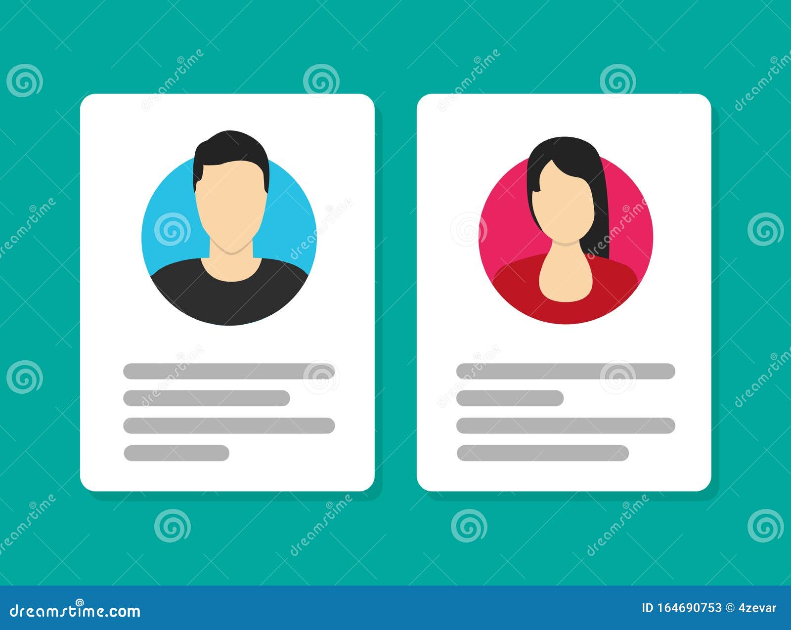 Vector Identification Card Icon. Personal Info Data Icon Flat Stock ...