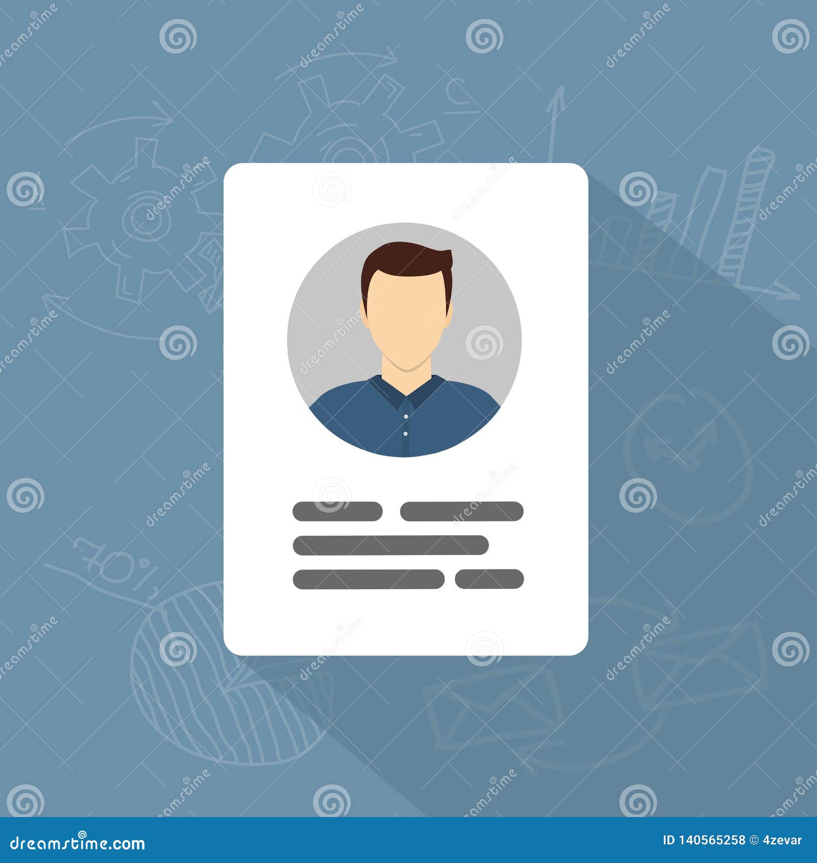 Vector Identification Card Icon. Personal Info Data Icon Flat Stock ...