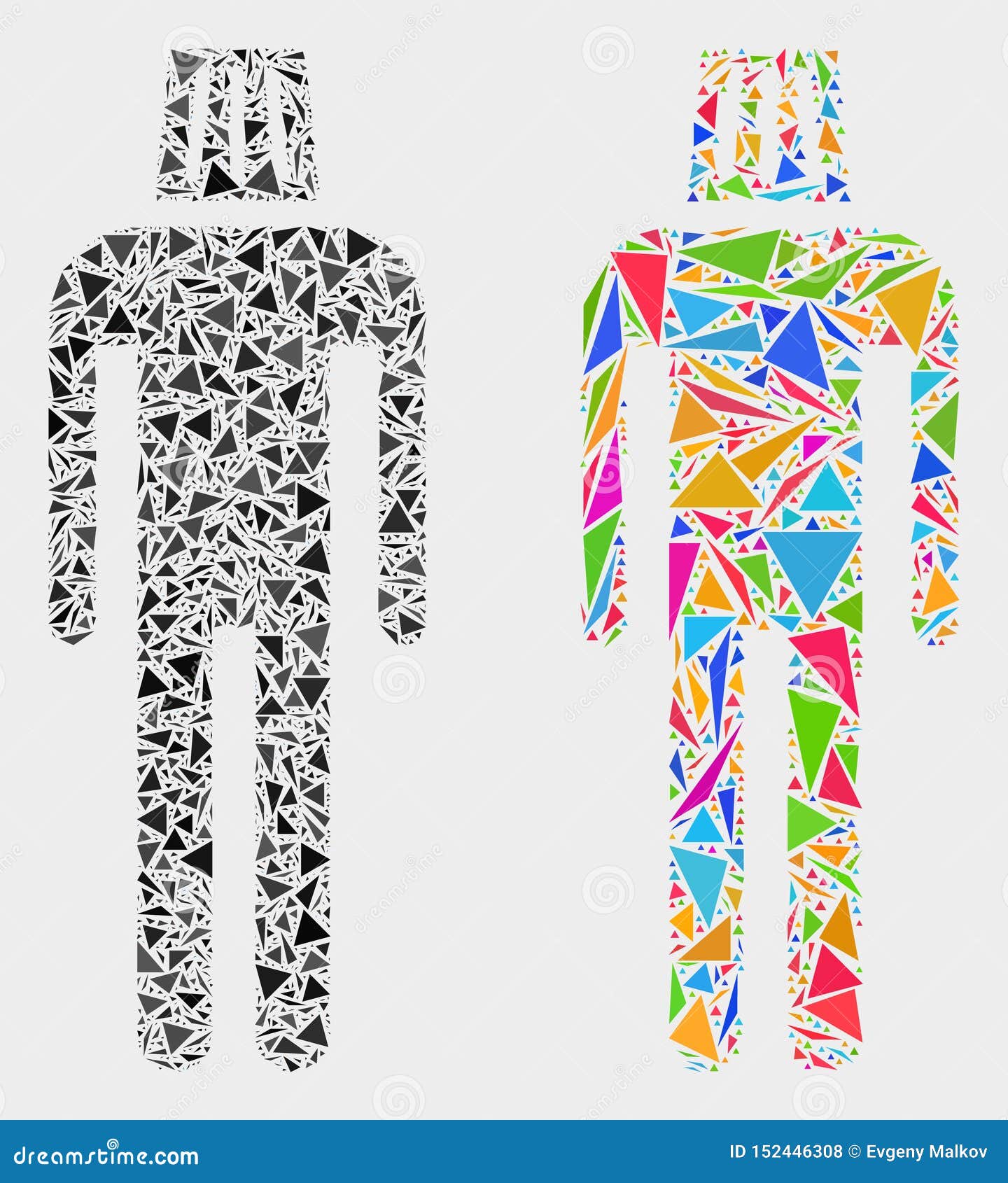 Vector Idiot Boy Mosaic Icon of Triangle Elements Stock Vector ...