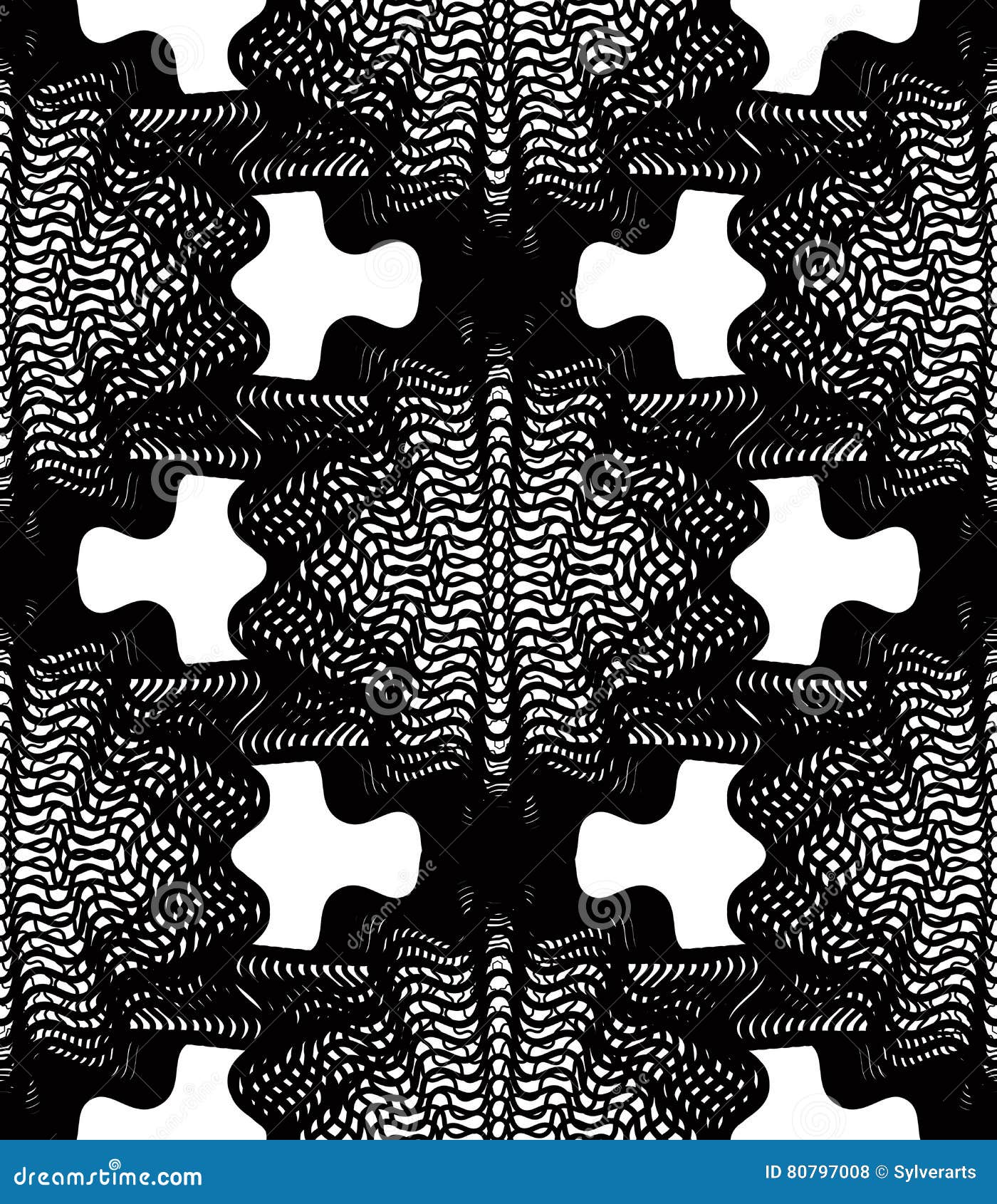 Vector Il Modello Con Le Linee Grafiche Nere, Il Caleidoscopio B ...