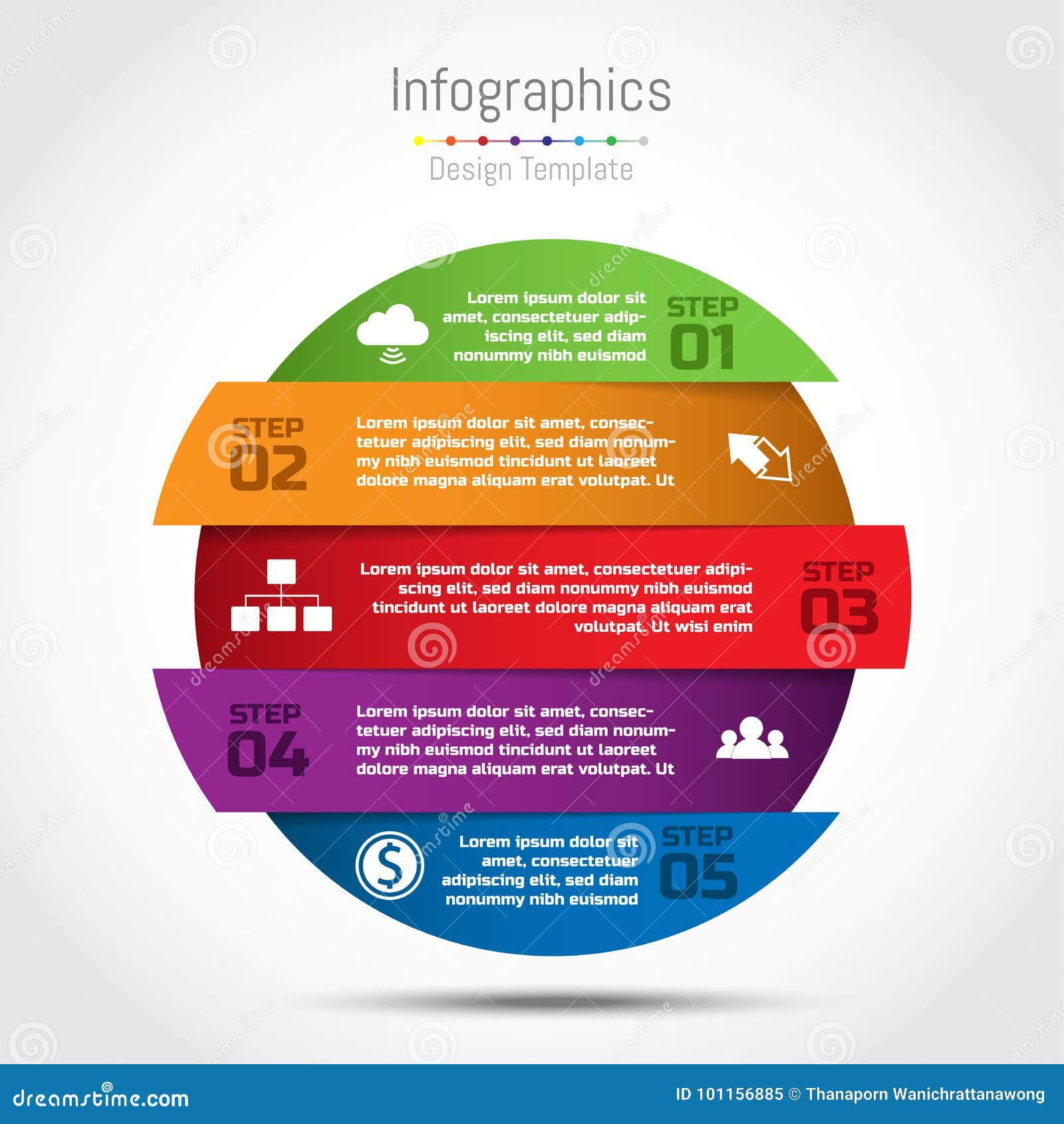 Vector Il Modello Infographic Del Cerchio Per Il Diagramma, Il Grafico ...