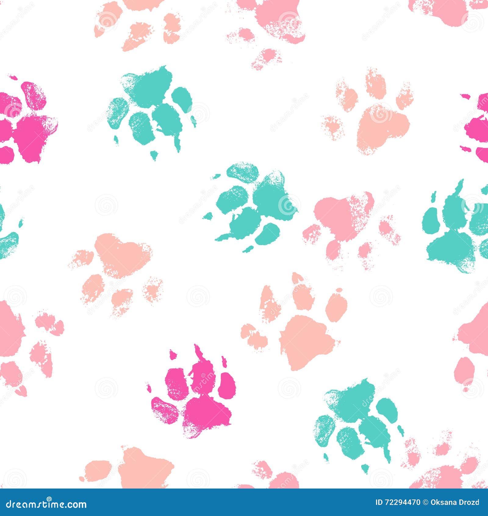 Vector Il Modello Senza Cuciture Con Le Orme Della Zampa Di Un Cane ...