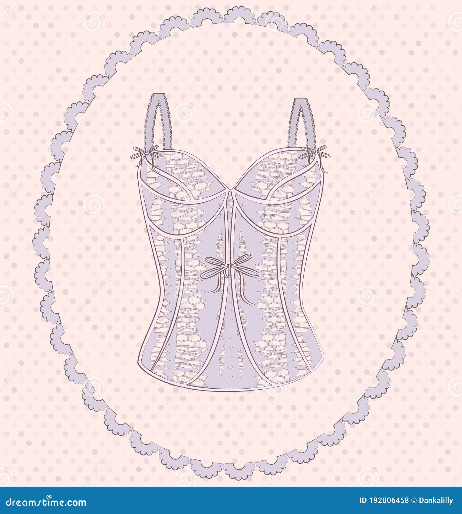 Vector Illistration Abstract Beige Corset and Frame Stock Vector ...