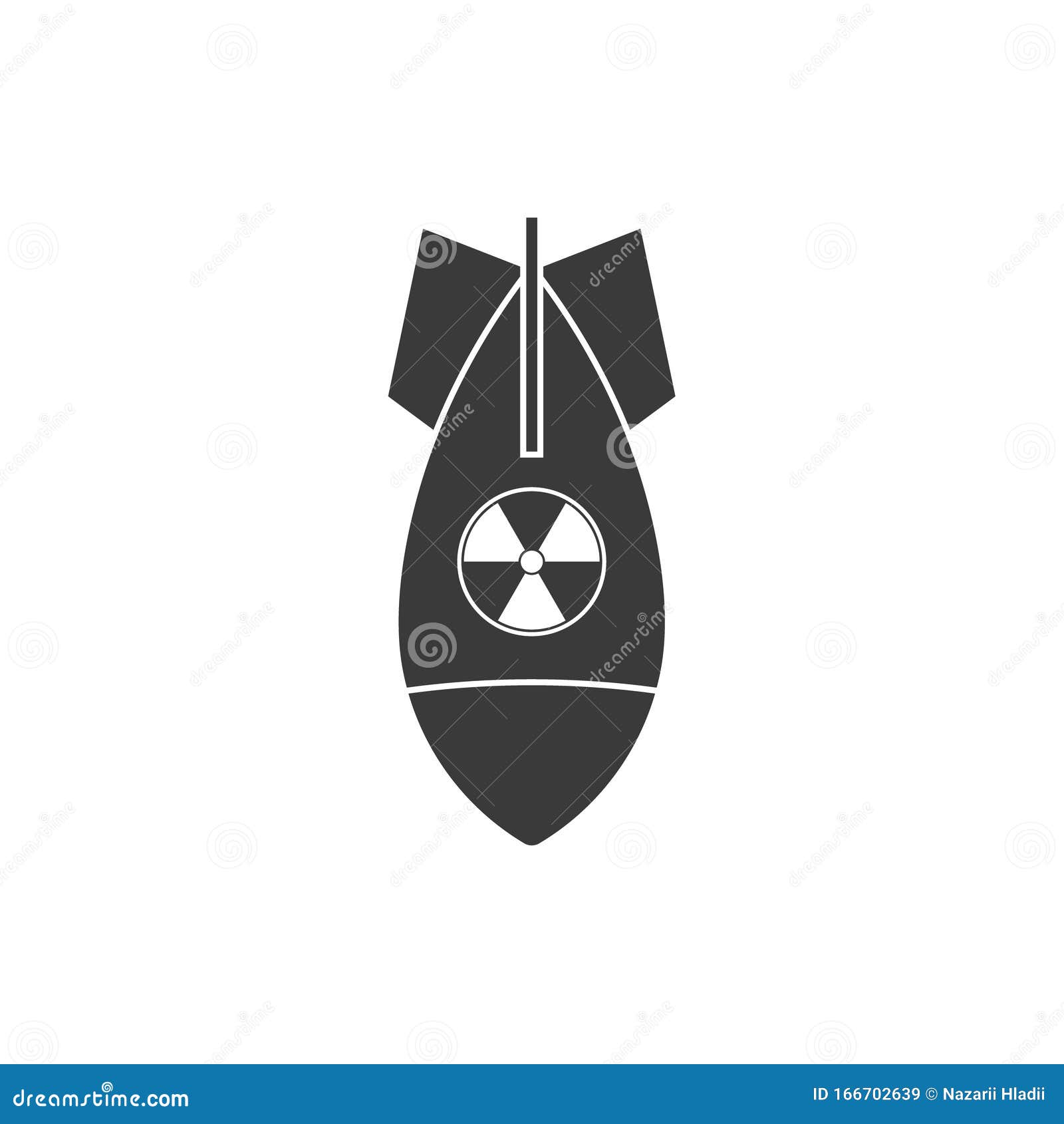 Vector Illstration of Radioactive Bomb Icon. Flat Design. Isolated ... Vector Illstration of Radioactive Bomb Icon. Flat Design. Isolated ...