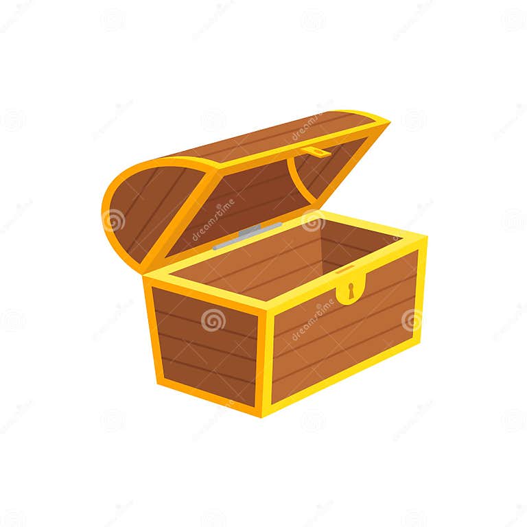 Vector Illstration of Empty Chest. Flat Design. Isolated. Stock Vector ...