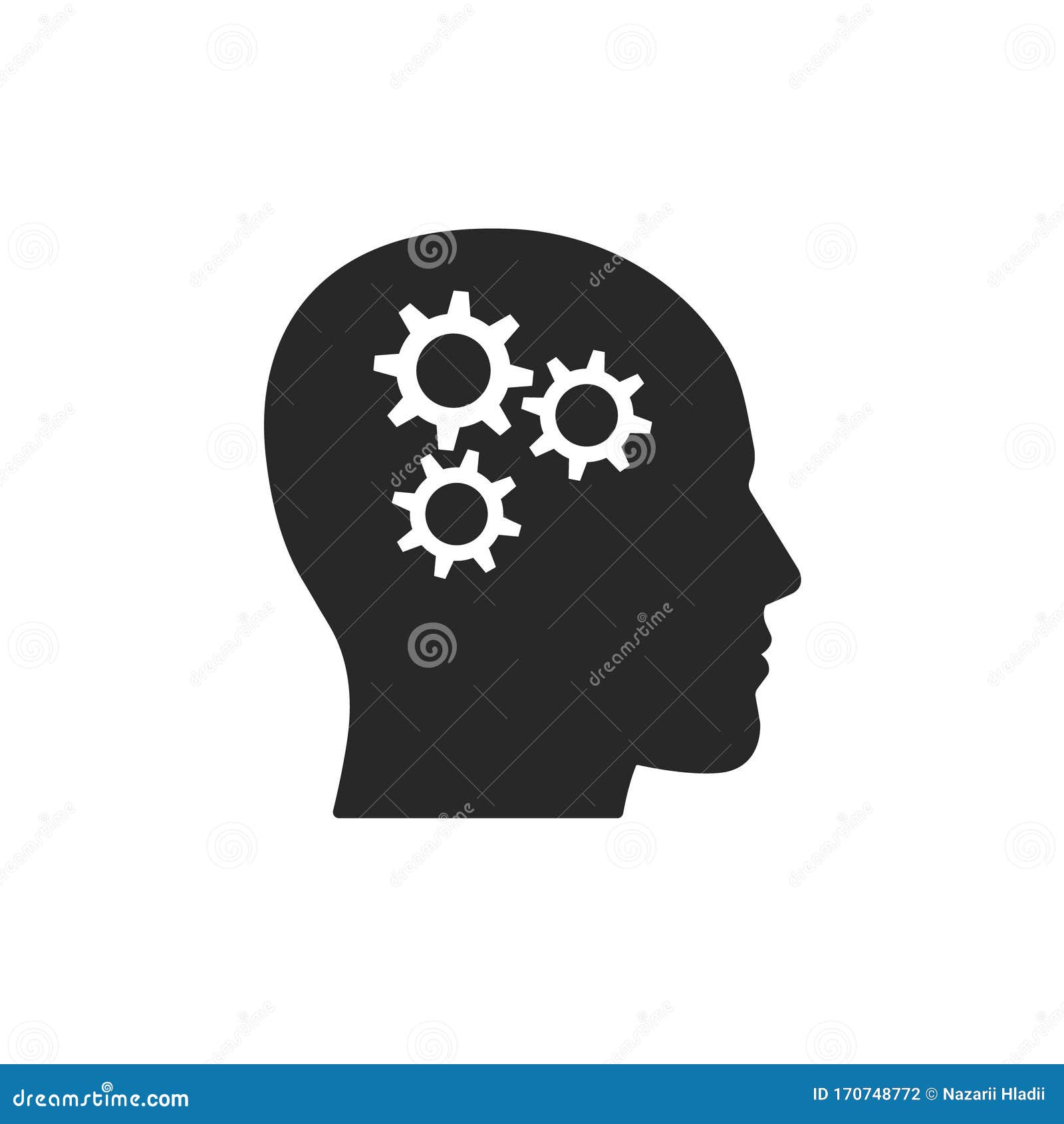 Head Gears In Brain Image Logo Vector Illustration | CartoonDealer.com ...