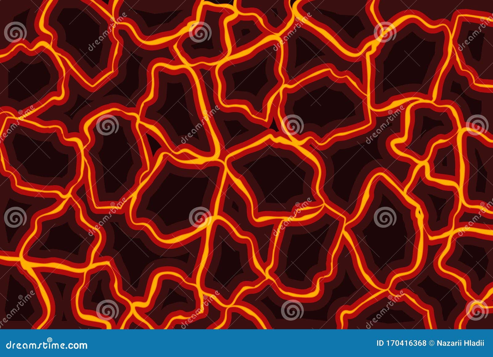 Vector Illstration of Lava Background. Volcanic Magma. Stock Vector ...