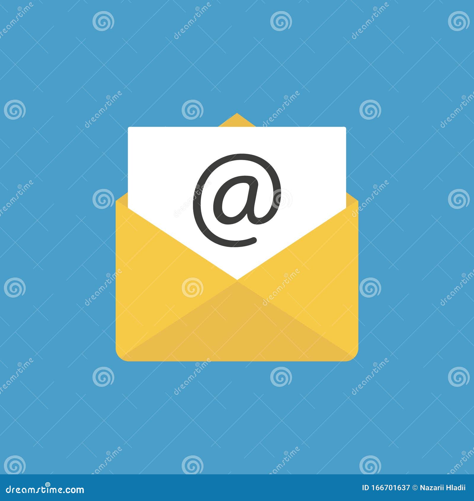 Vector Illstration of Mail Icon. Flat Design. Isolated. Stock Vector ...