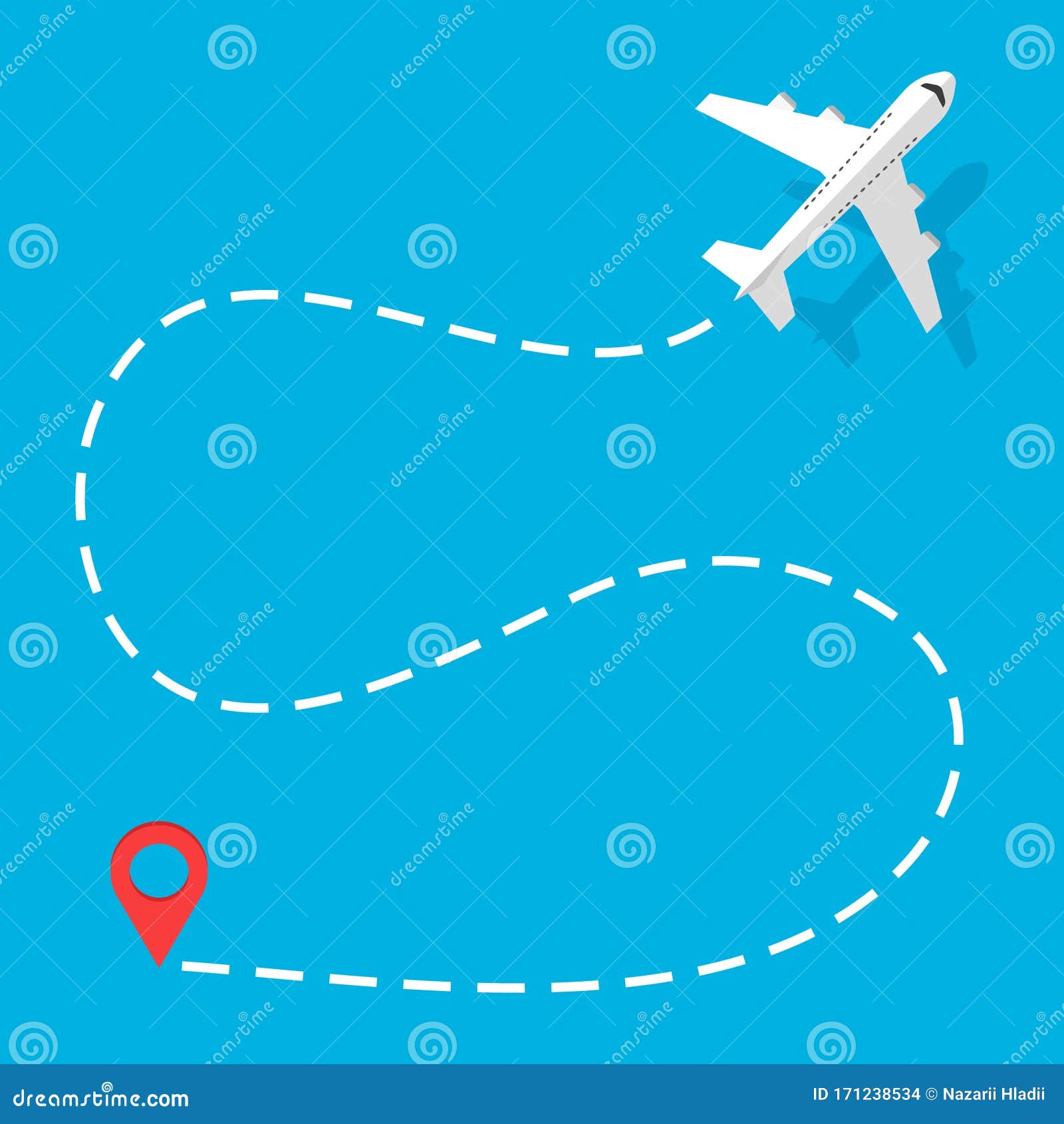 Vector Illstration of Palne. Flat Design. Isolated. Stock Vector ...