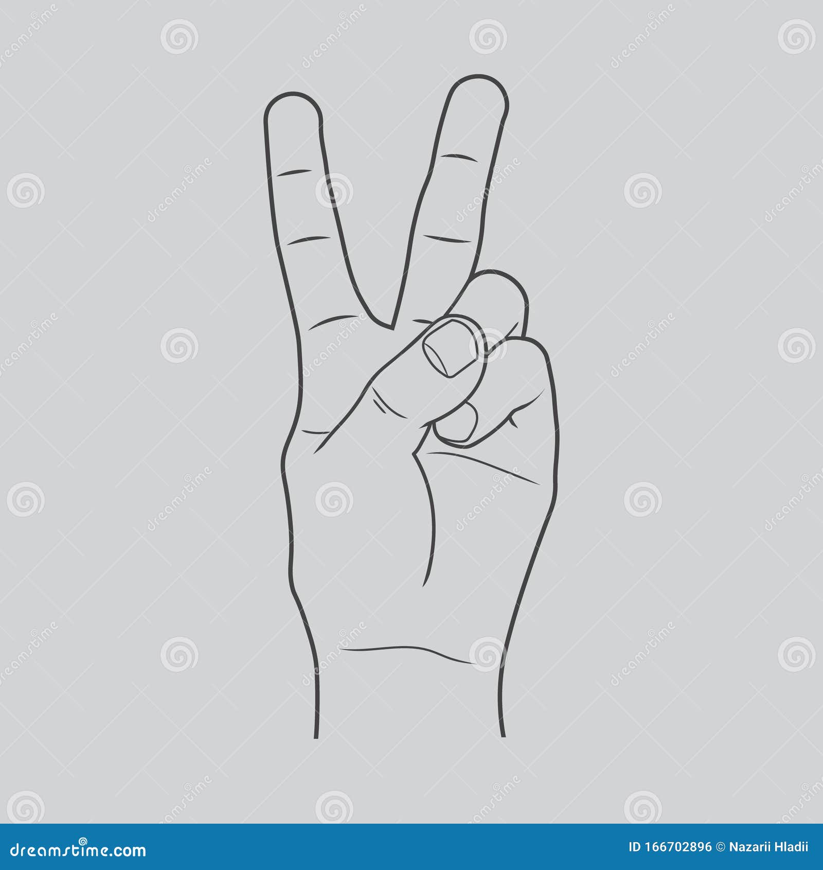 Vector Illstration of Peace Sign. Outline Style. Isolated. Stock Vector ...
