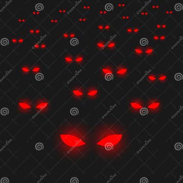 Vector Illstration of Red Eyes on Black Background. EPS10. Stock Vector ...
