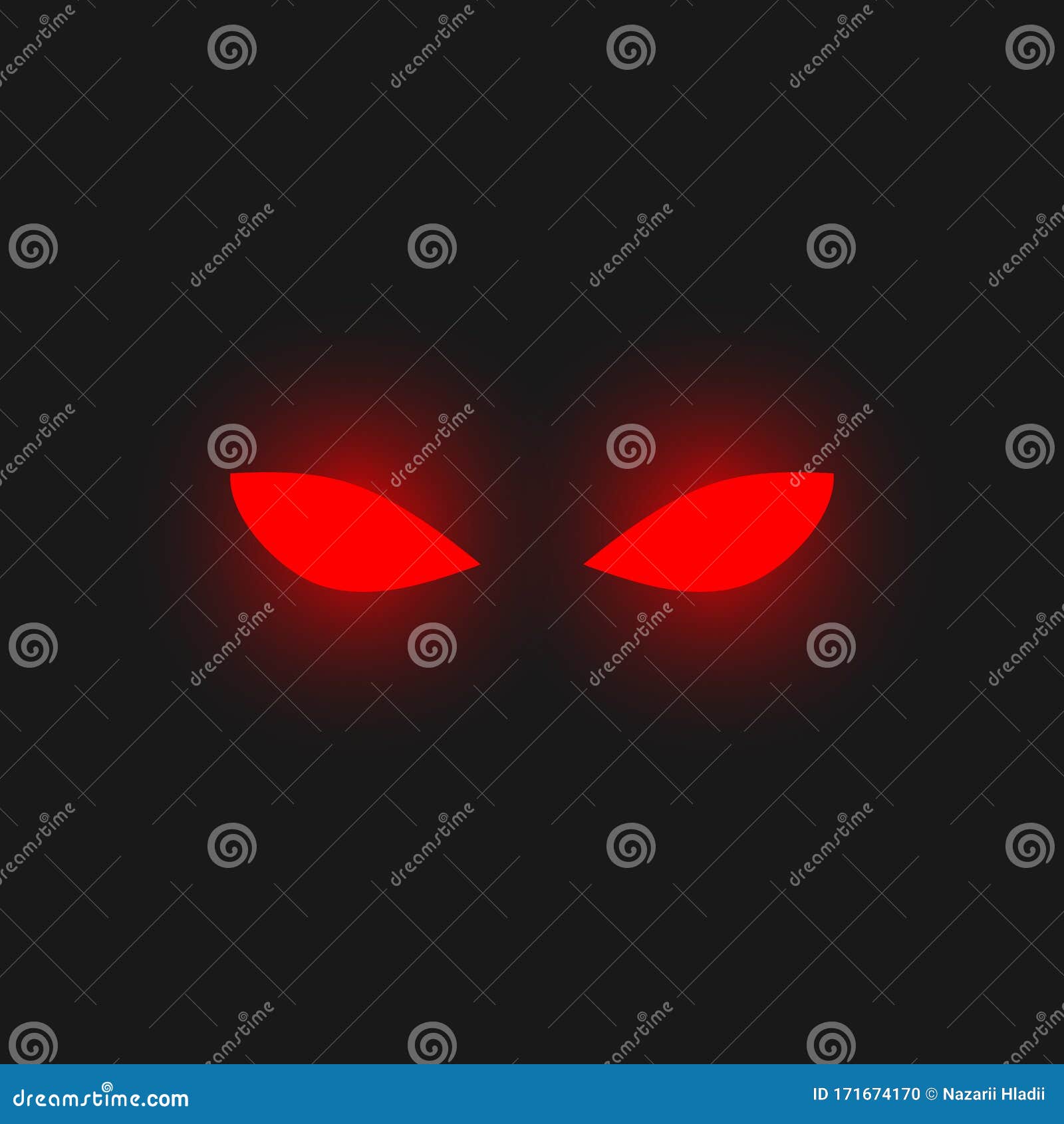 Vector Illstration of Red Eyes. Flat Design. Isolated. Stock Vector ...