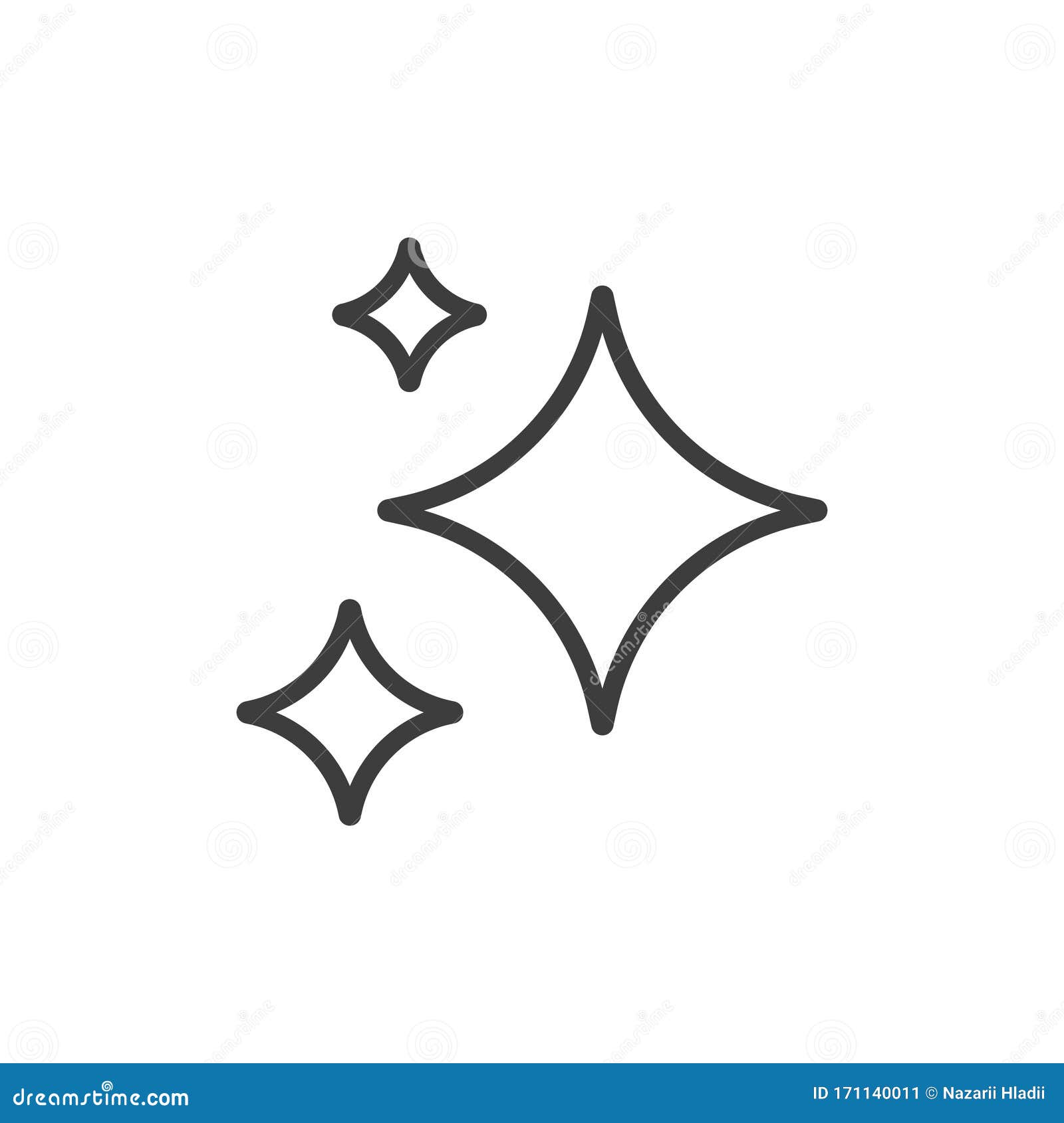 Vector Illstration of Shine Icon on White Background. Isolated. Stock ...