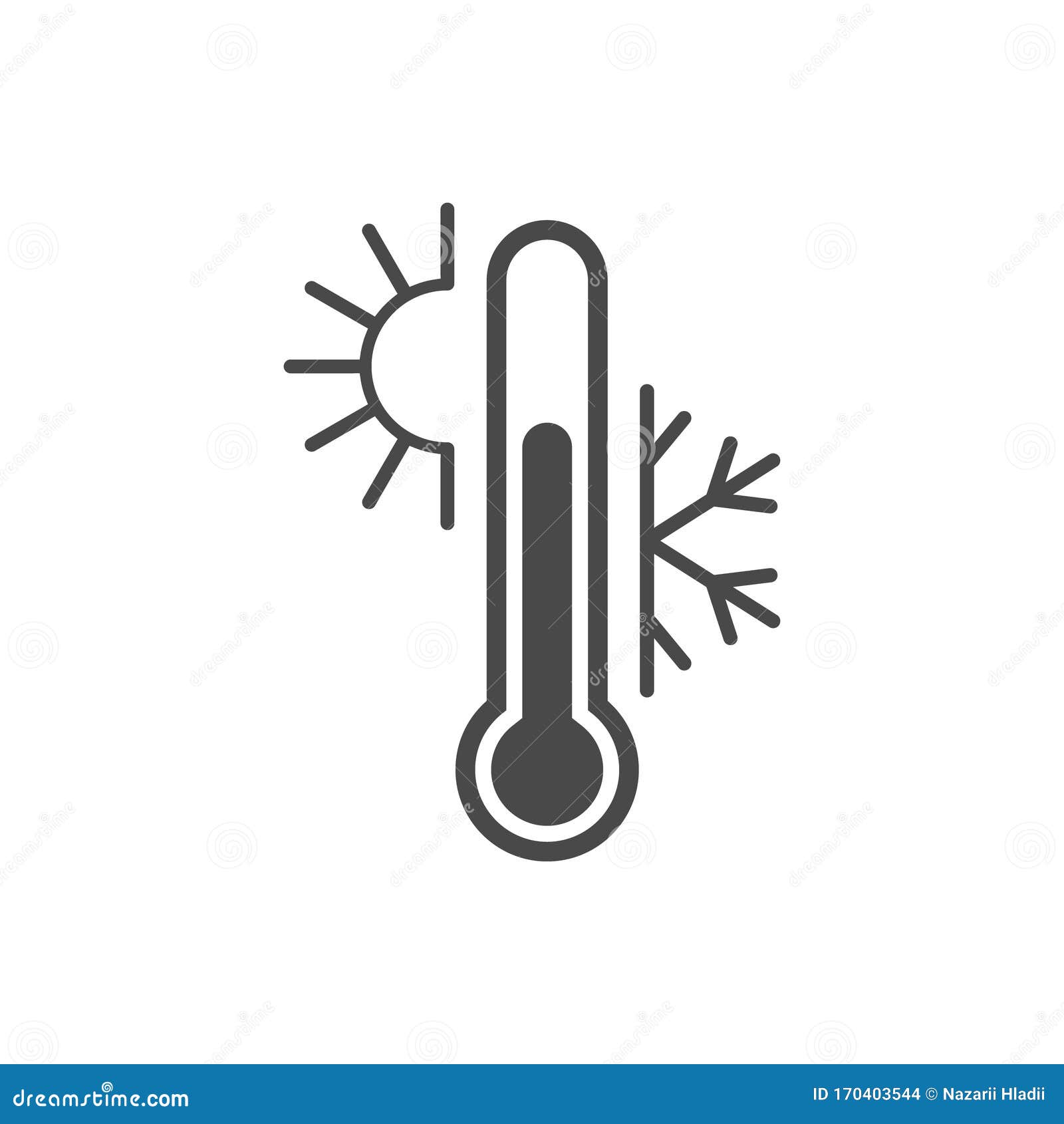 Simple Thermometer Scale Mockup. Graphic Gauge Ruler For Meteorological ...